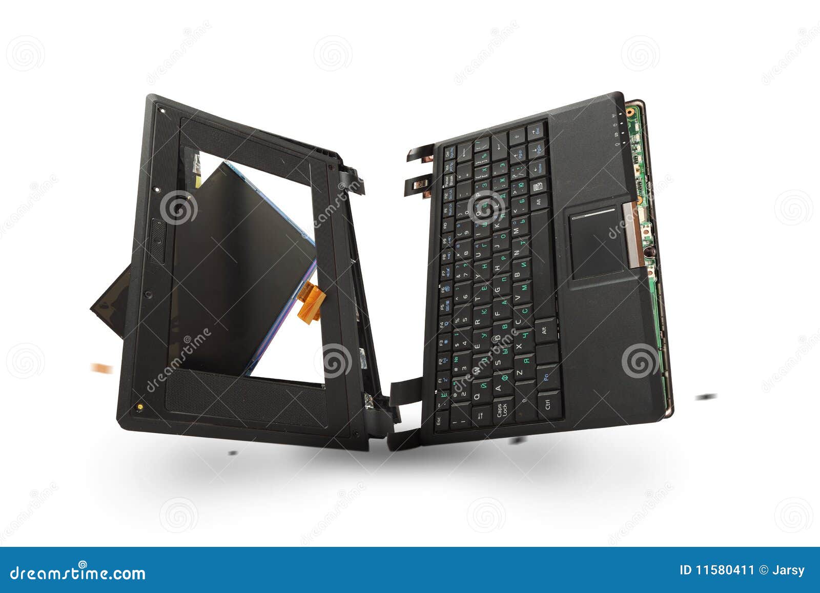 Notebook crash stock image. Image of liquidation, laptop - 11580411
