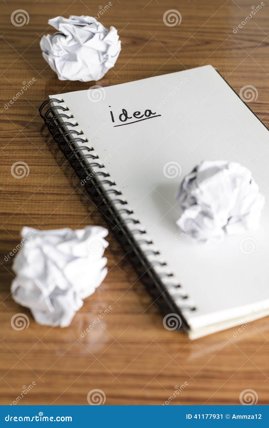 Notebook with Crumpled Paper Stock Image - Image of abstract, notepad ...