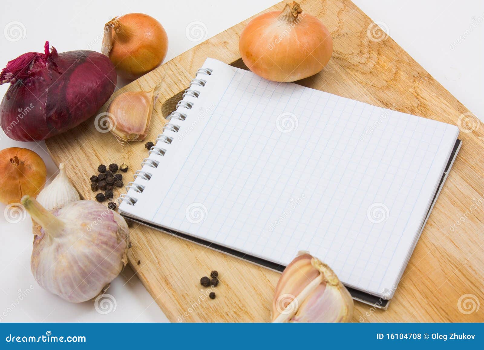 Notebook for culinary note stock photo. Image of list - 16104708