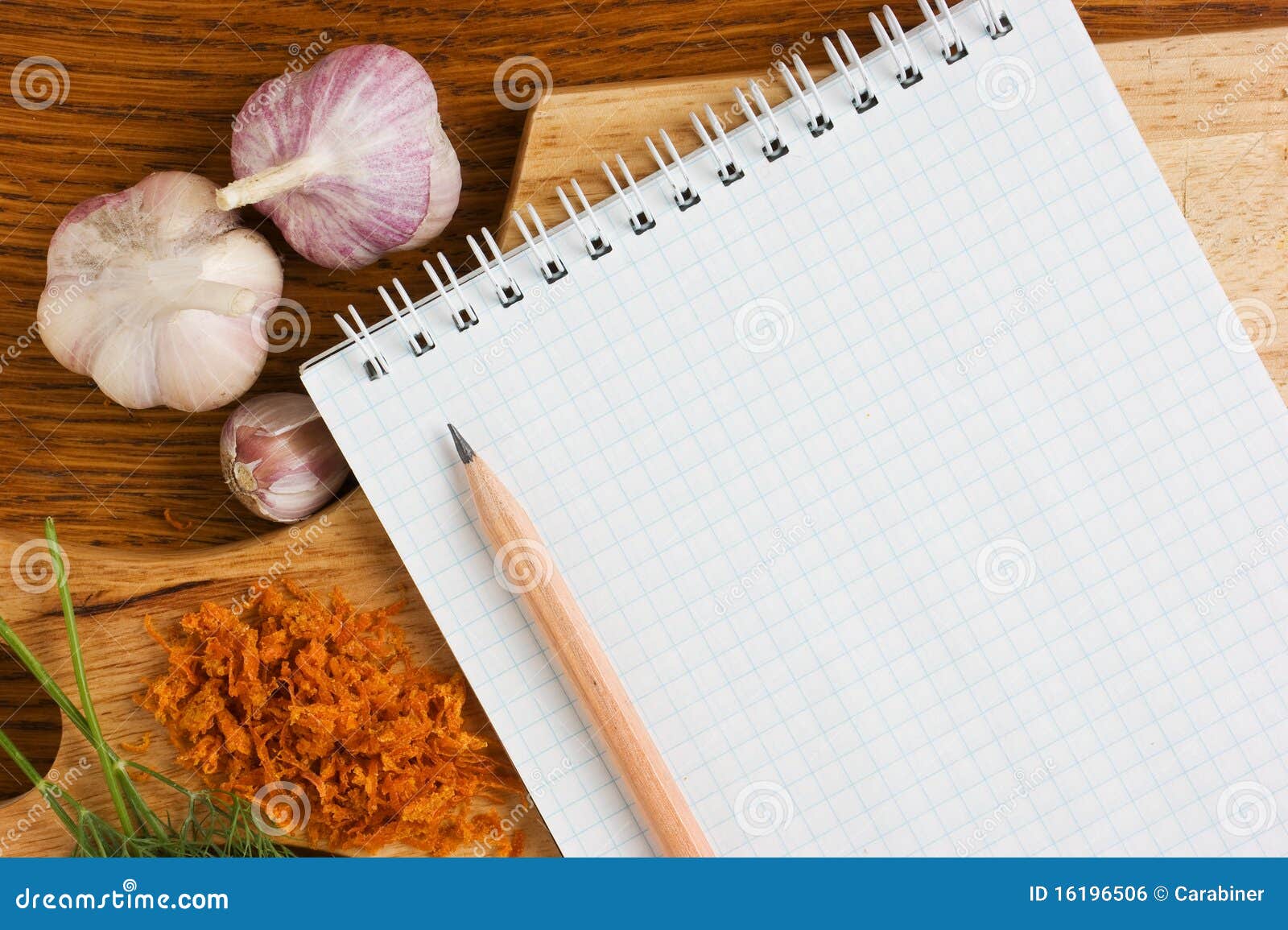 Notebook for Culinary Recipes Stock Photo - Image of spices, board ...