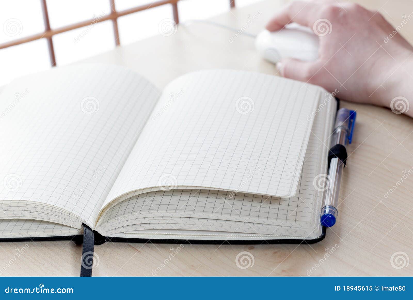 Notebook at a desk stock image. Image of paper, note - 18945615