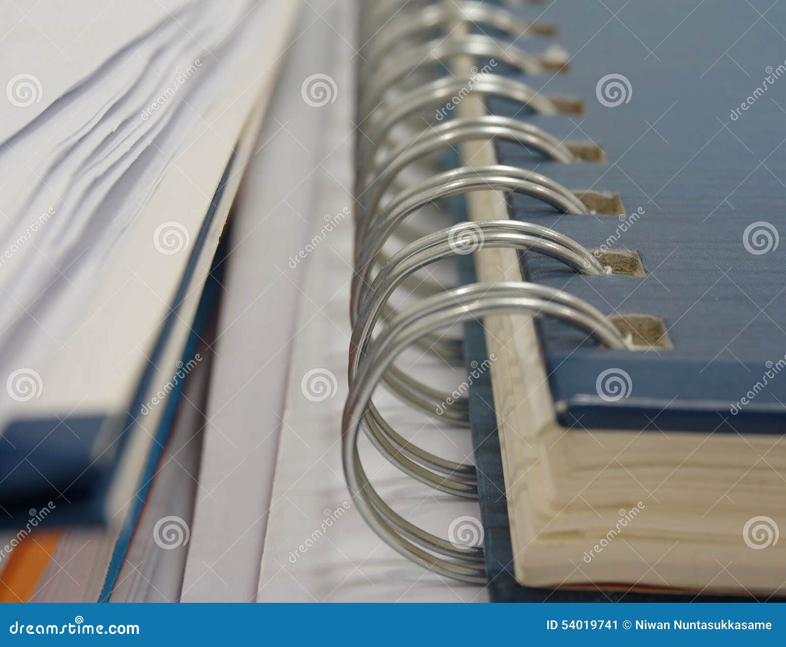 Notebook on desk stock image. Image of blue, message - 54019741