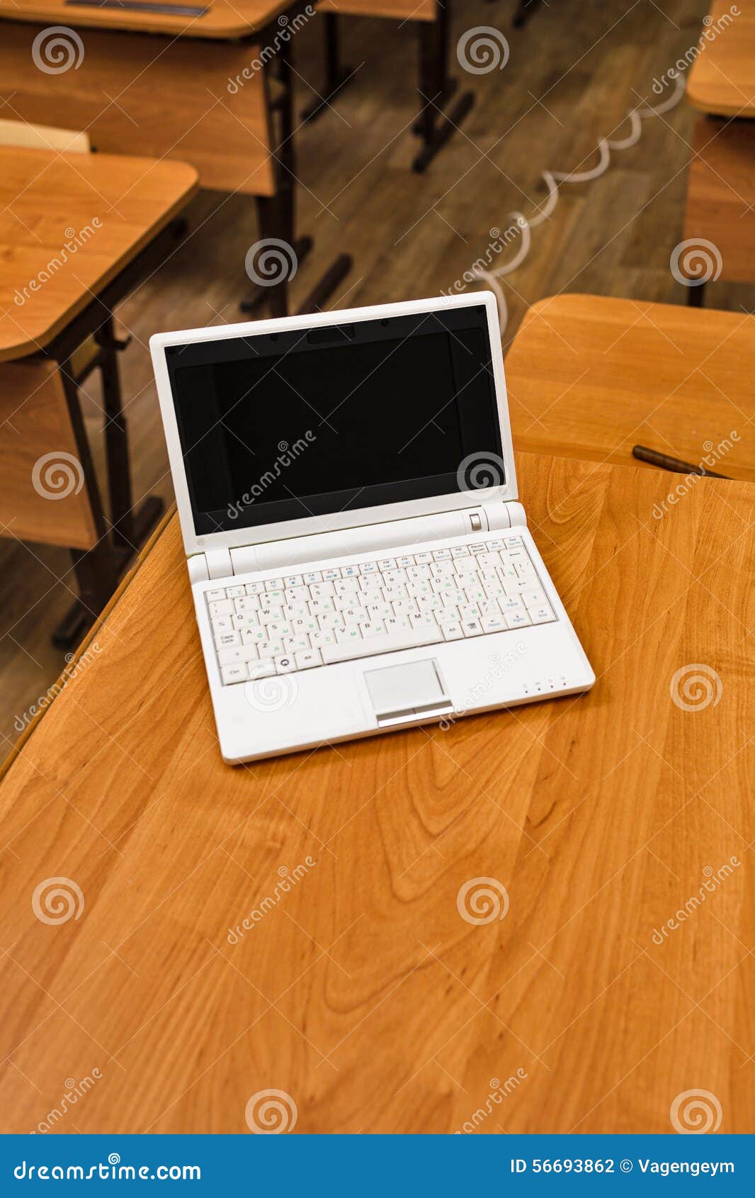 The Notebook is on the Desk in the Classroom. School. Stock Photo ...