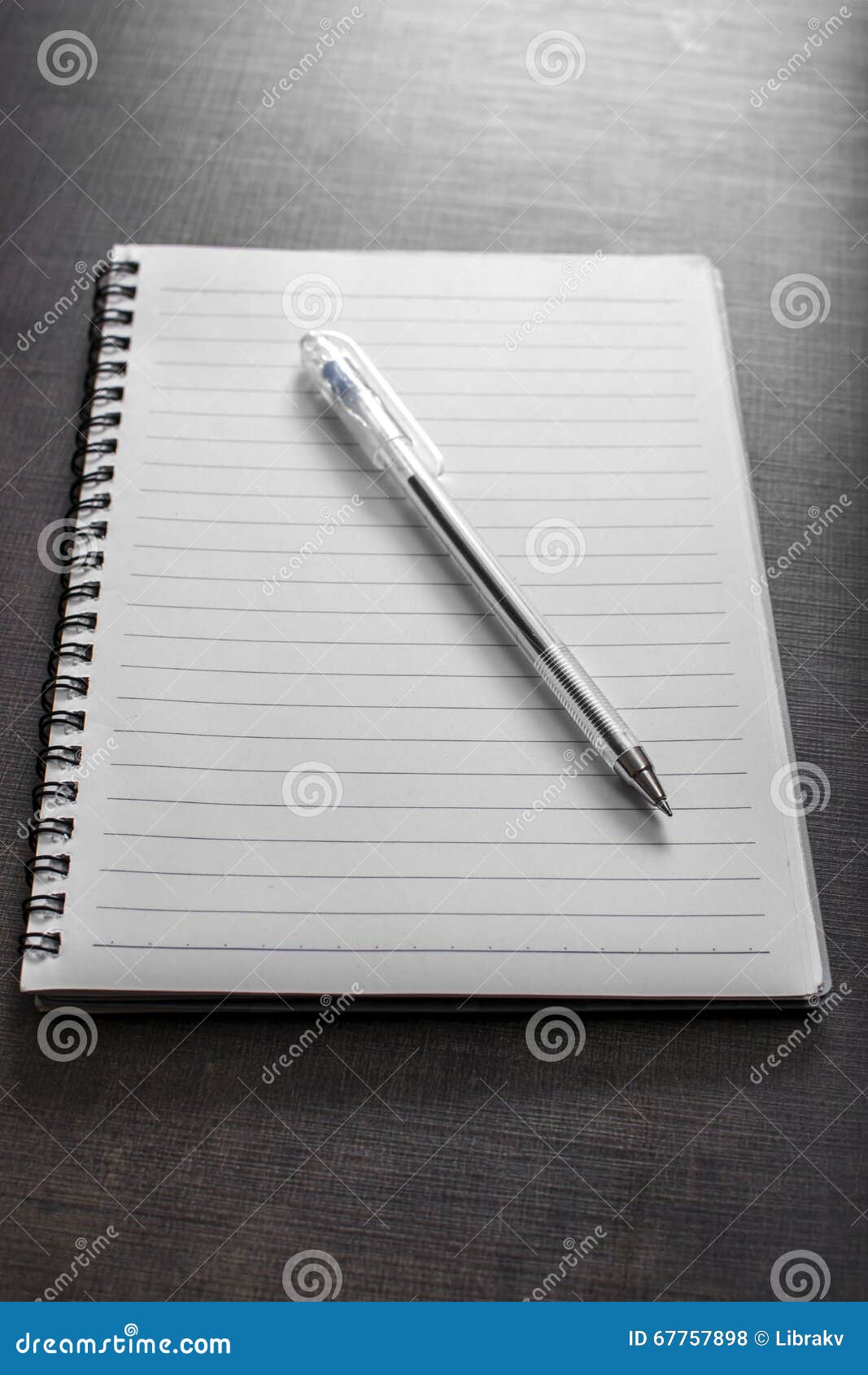 Notebook on desk stock photo. Image of lined, table, document - 67757898