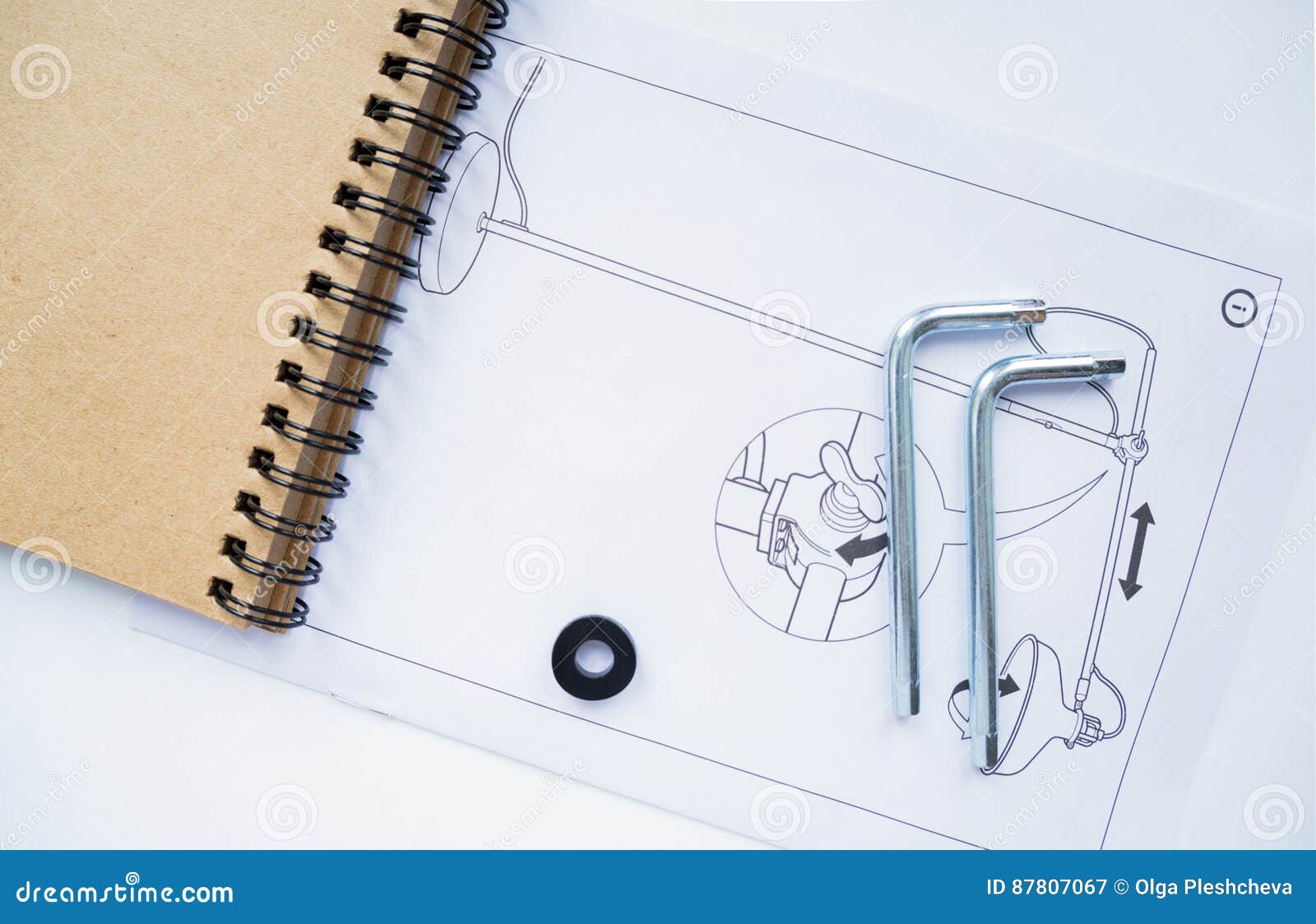 Notebook and Details of Furniture Stock Image - Image of paper, drawing ...