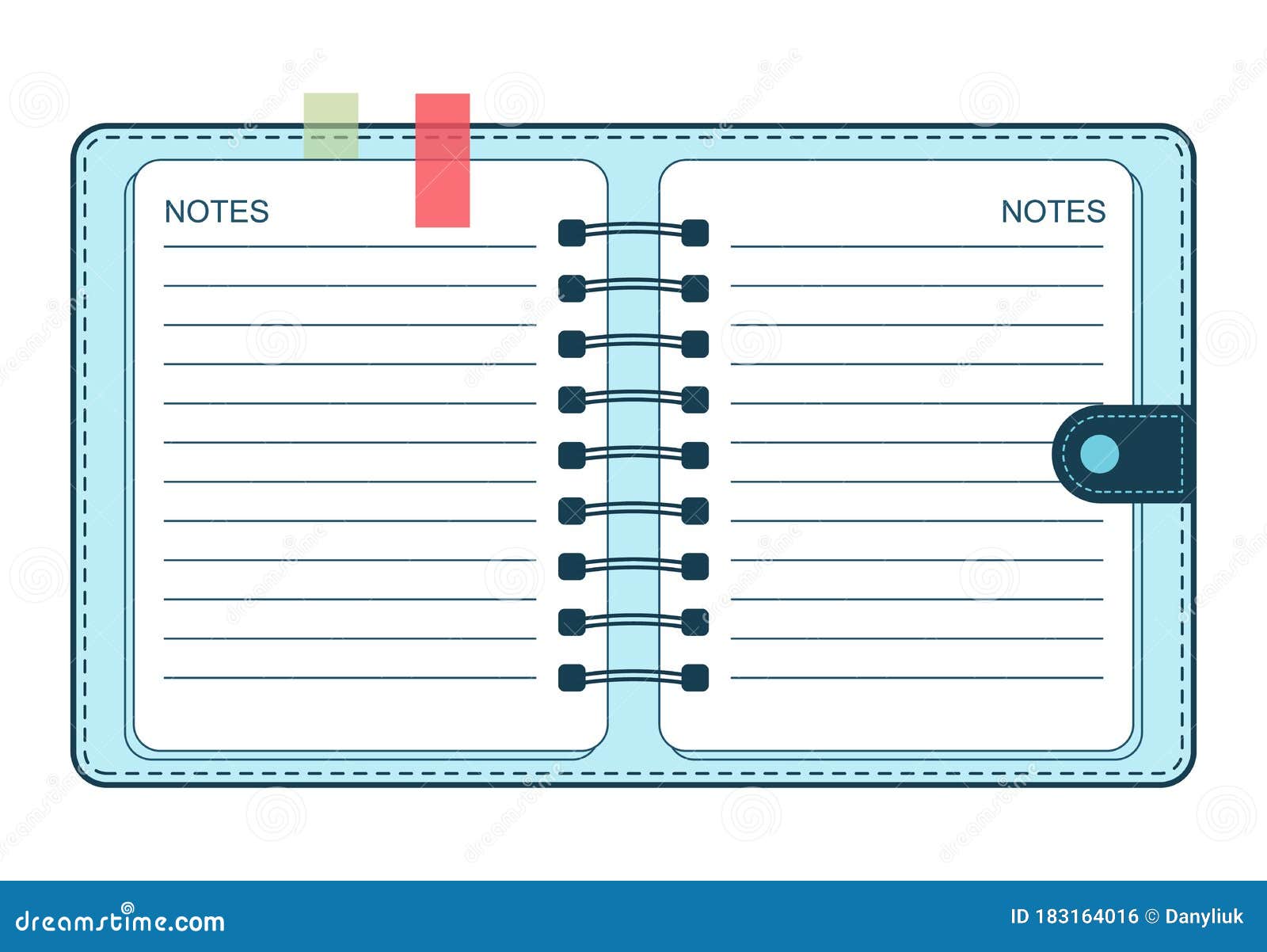 Notebook Diary Planner Vector Illustration. Stock Vector - Illustration ... Notebook Diary Planner Vector Illustration. Stock Vector - Illustration ...
