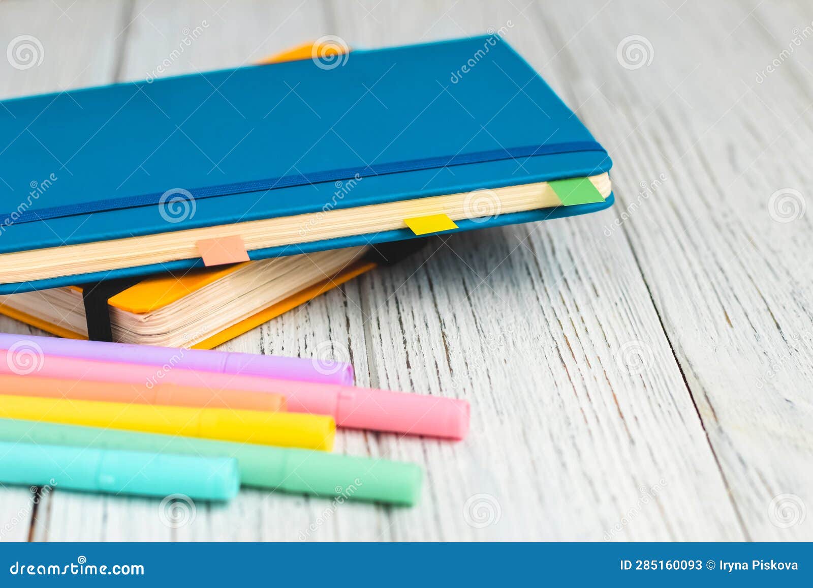 Notebook Diary for Planning in Blue and Yellow and Colored Cardboard ...