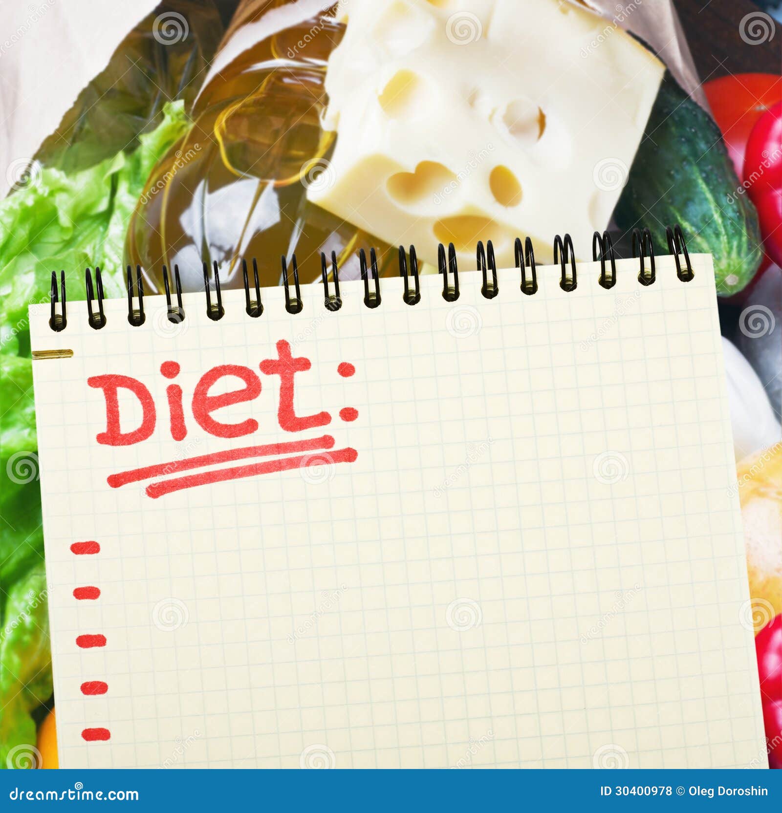 Notebook with diet plan stock photo. Image of healthcare - 30400978