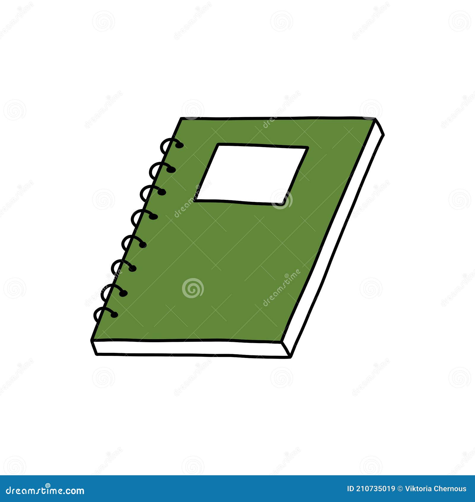 Notebook Doodle Icon, Vector Color Line Illustration Stock Vector ...