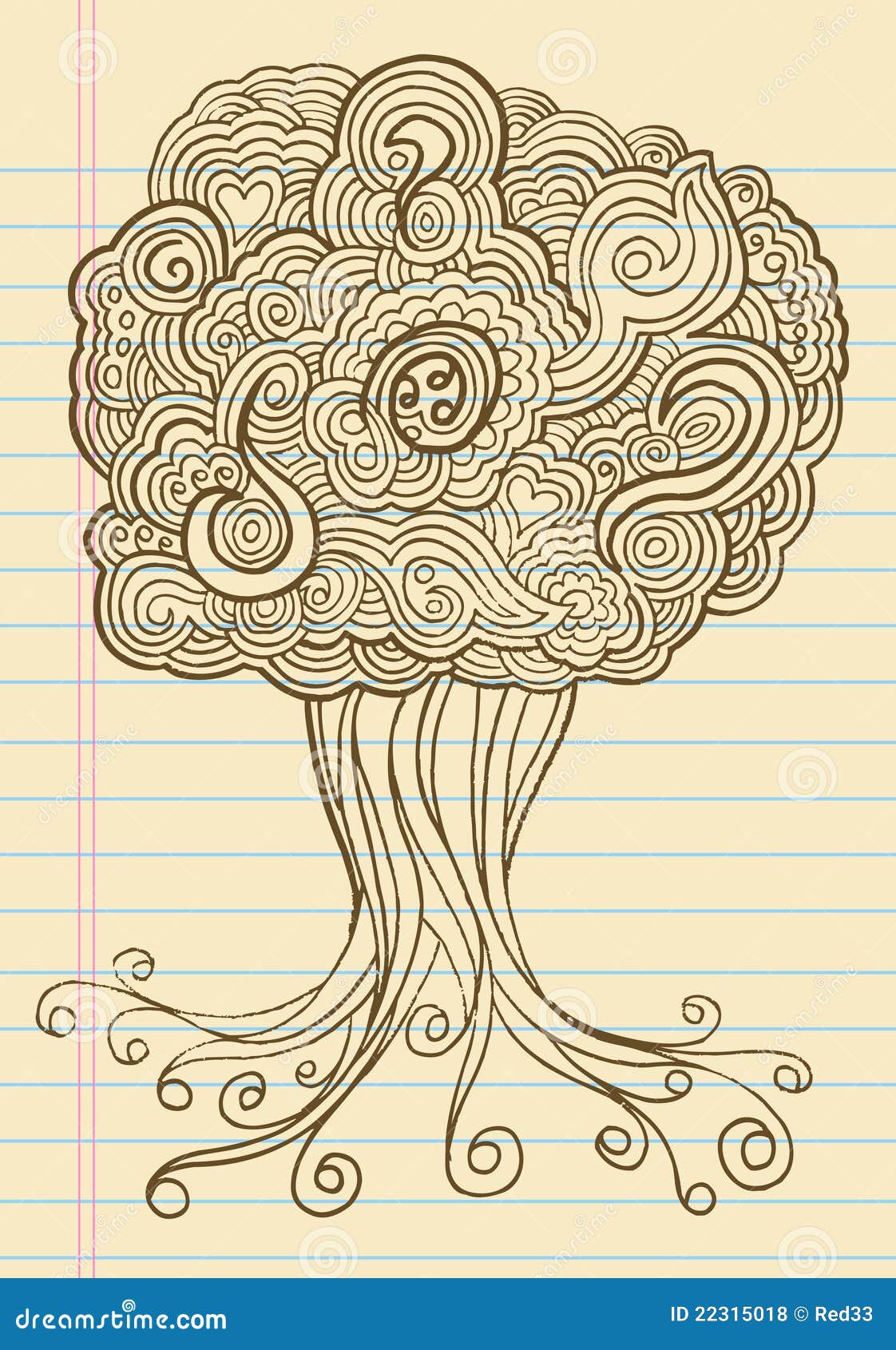 Henna Tree Drawing