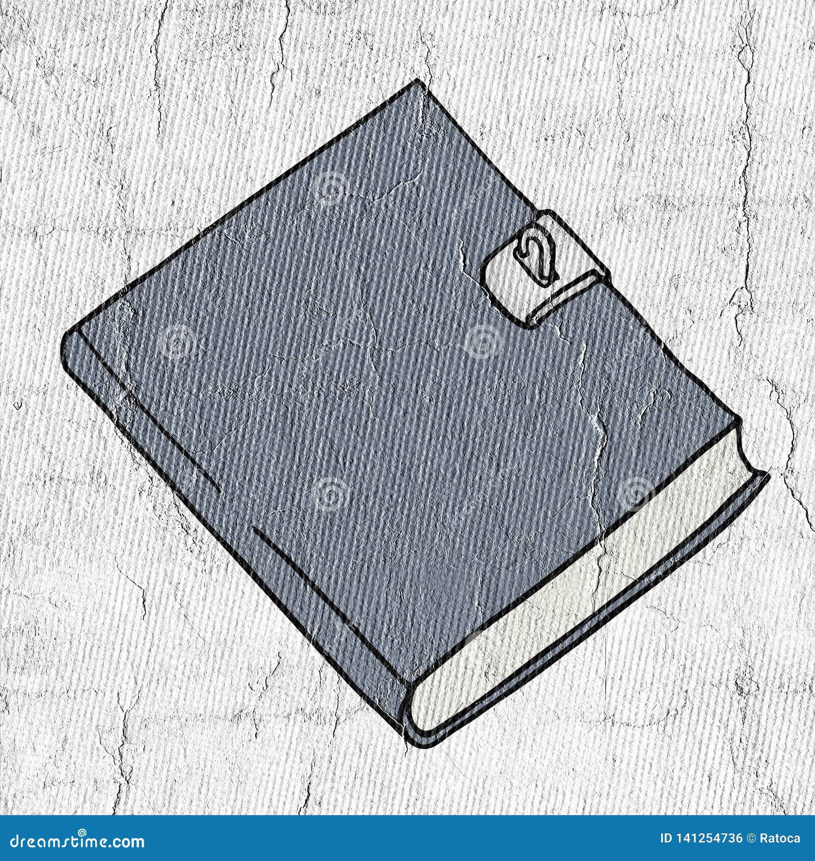 Notebook draw stock illustration. Illustration of book - 141254736