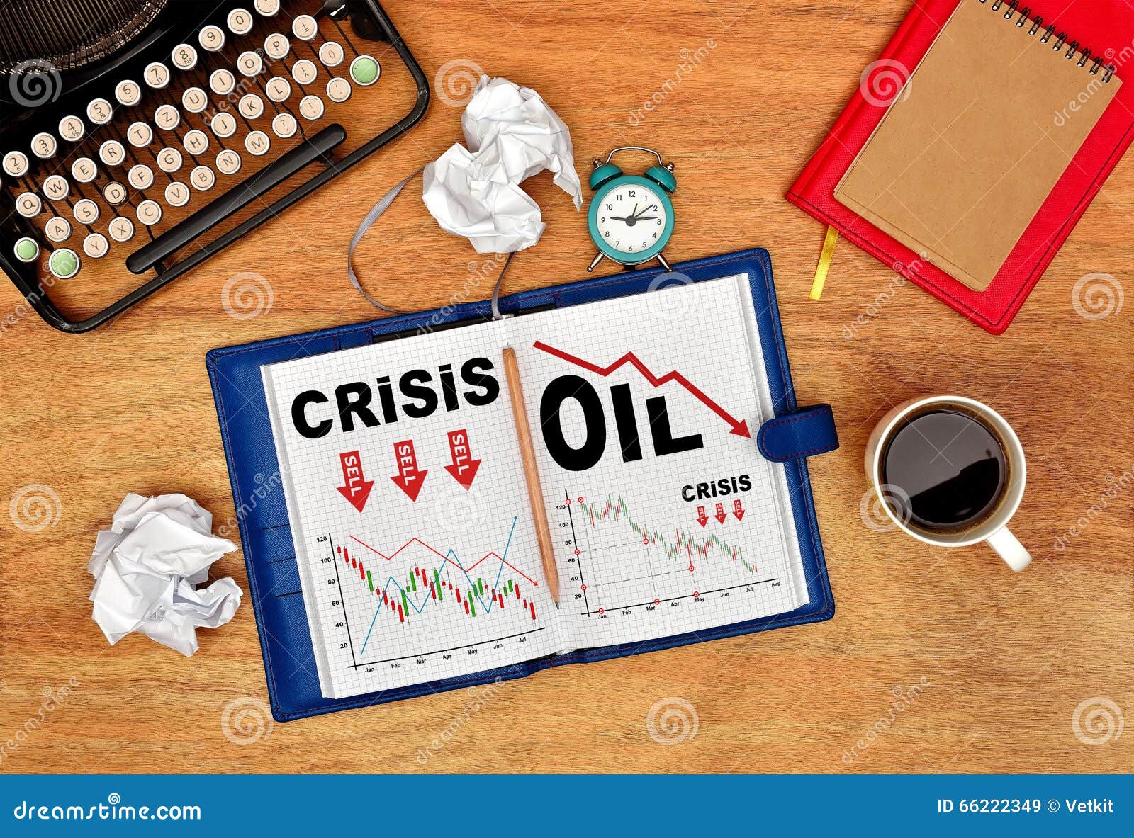 Drawing Crisis Chart On Placard Royalty-Free Stock Photo ...