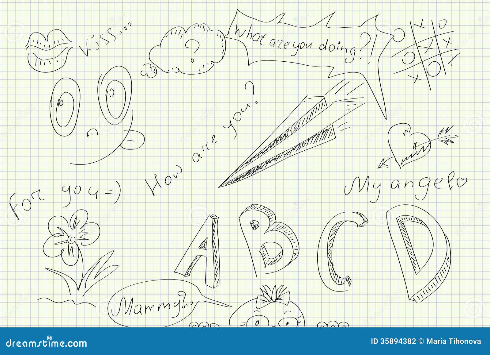 Notebook stock illustration. Illustration of drawing - 35894382