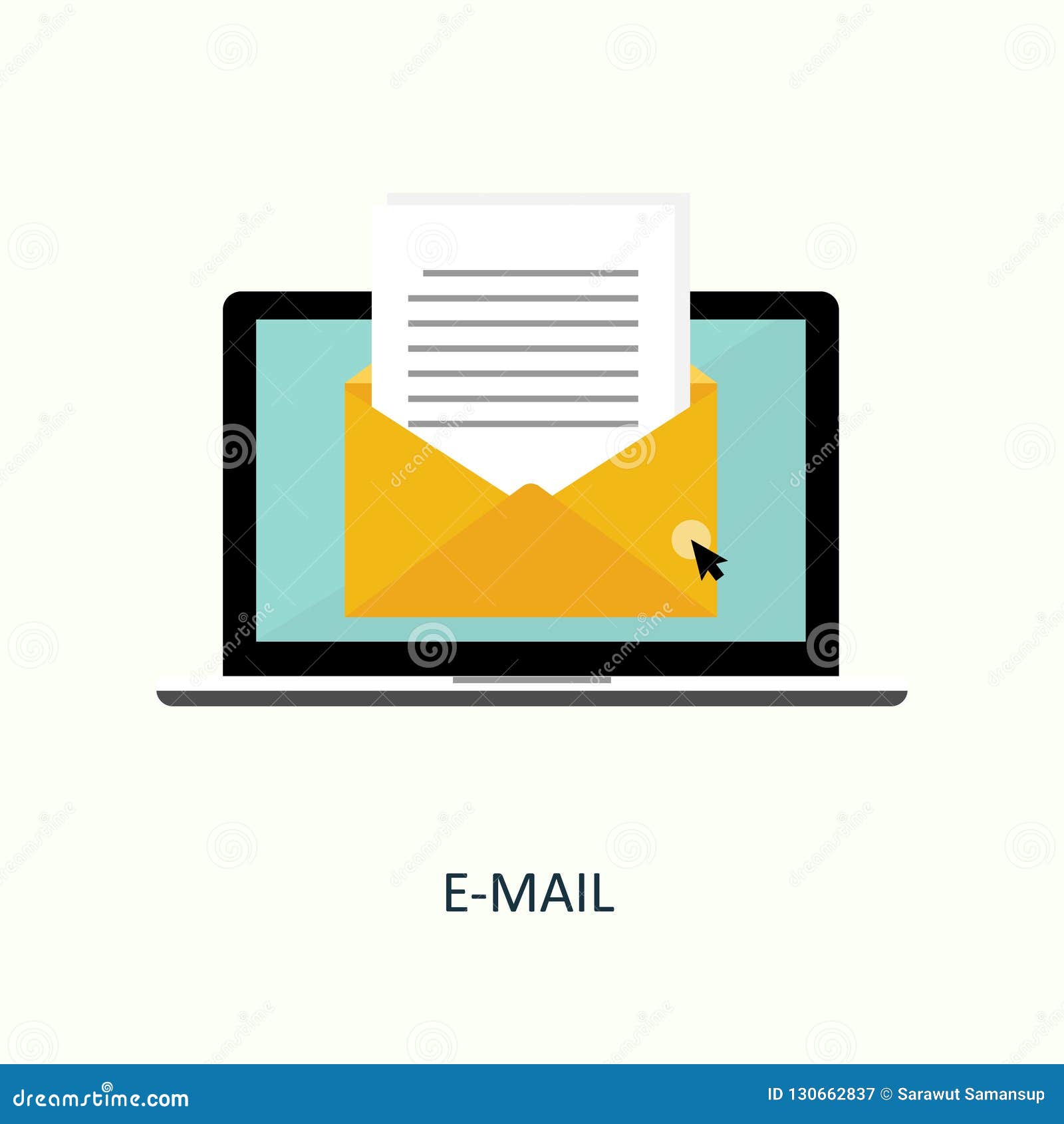 Notebook E-mail Read Vector Stock Vector - Illustration of laptop, icon ...