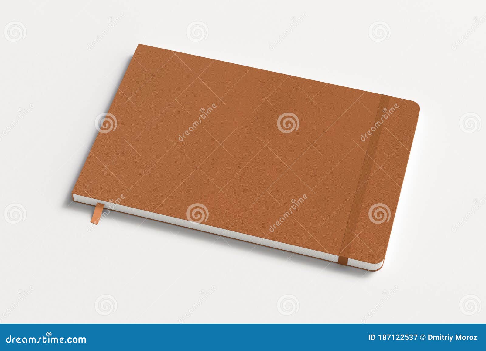 Notebook with elastic band stock illustration. Illustration of ...