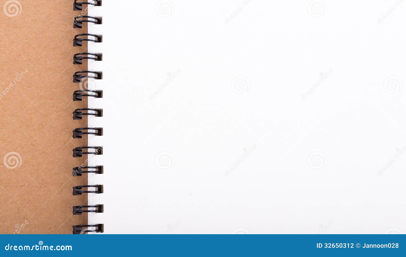 Notebook with empty paper stock photo. Image of clear - 32650312