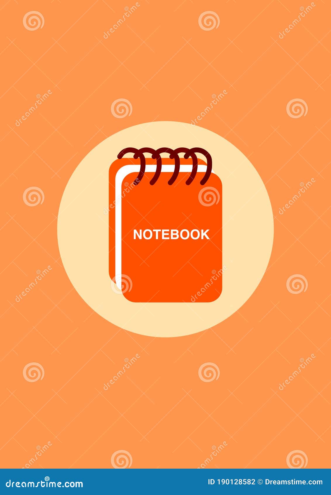 Notebook Flat Icon, Graphic Design Stock Illustration - Illustration of ...