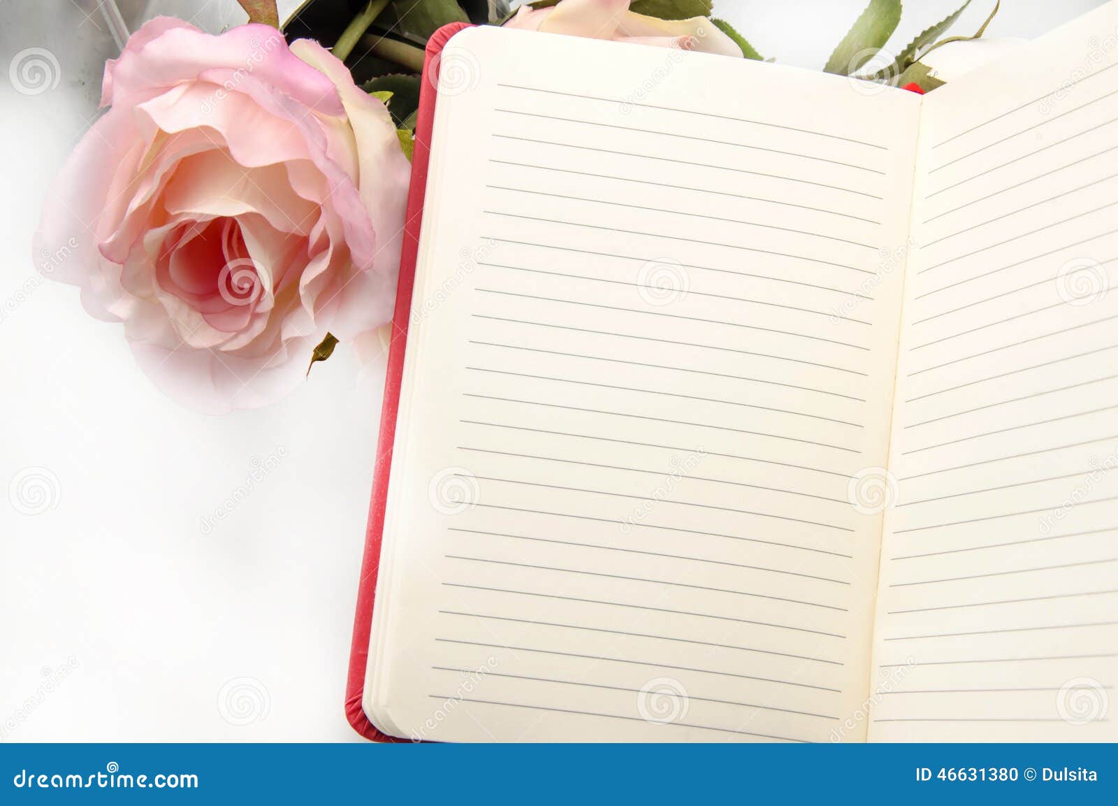 Notebook with flowers stock photo. Image of communication - 46631380