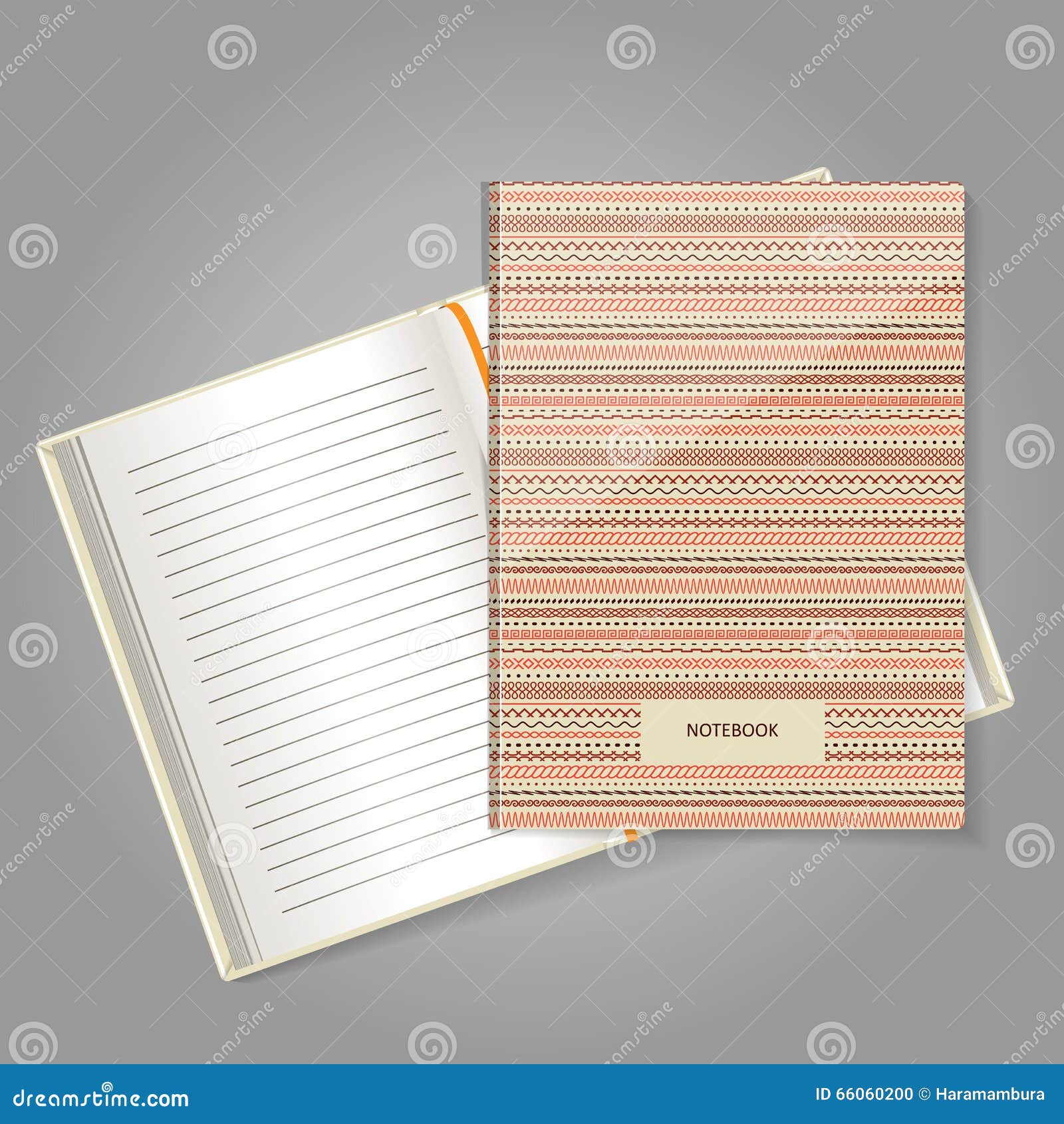 Notebook stock vector. Illustration of geometric, fish - 66060200