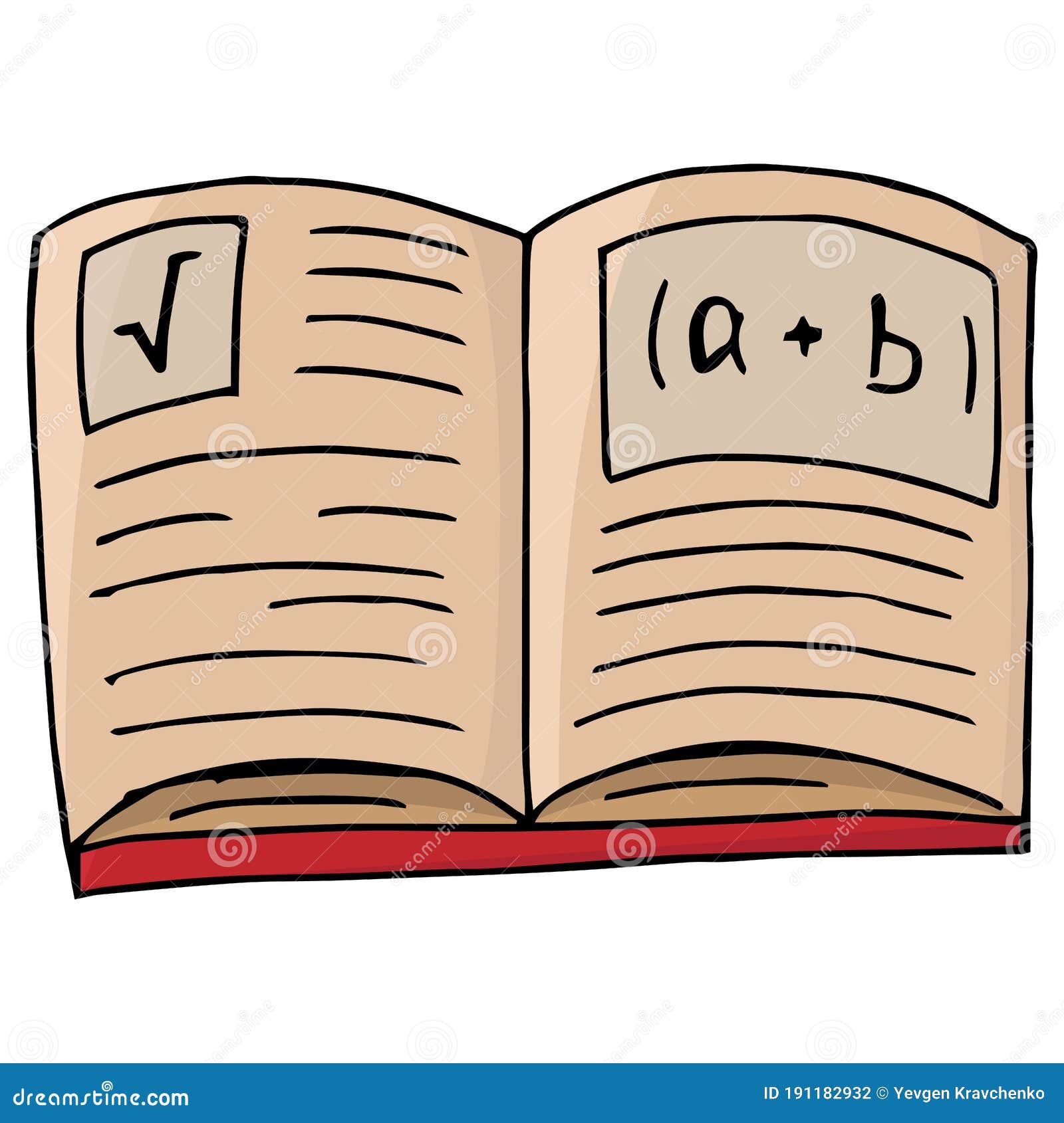 Notebook with Formulas. Vector Illustration Open Textbook, a Book with ... Notebook with Formulas. Vector Illustration Open Textbook, a Book with ...