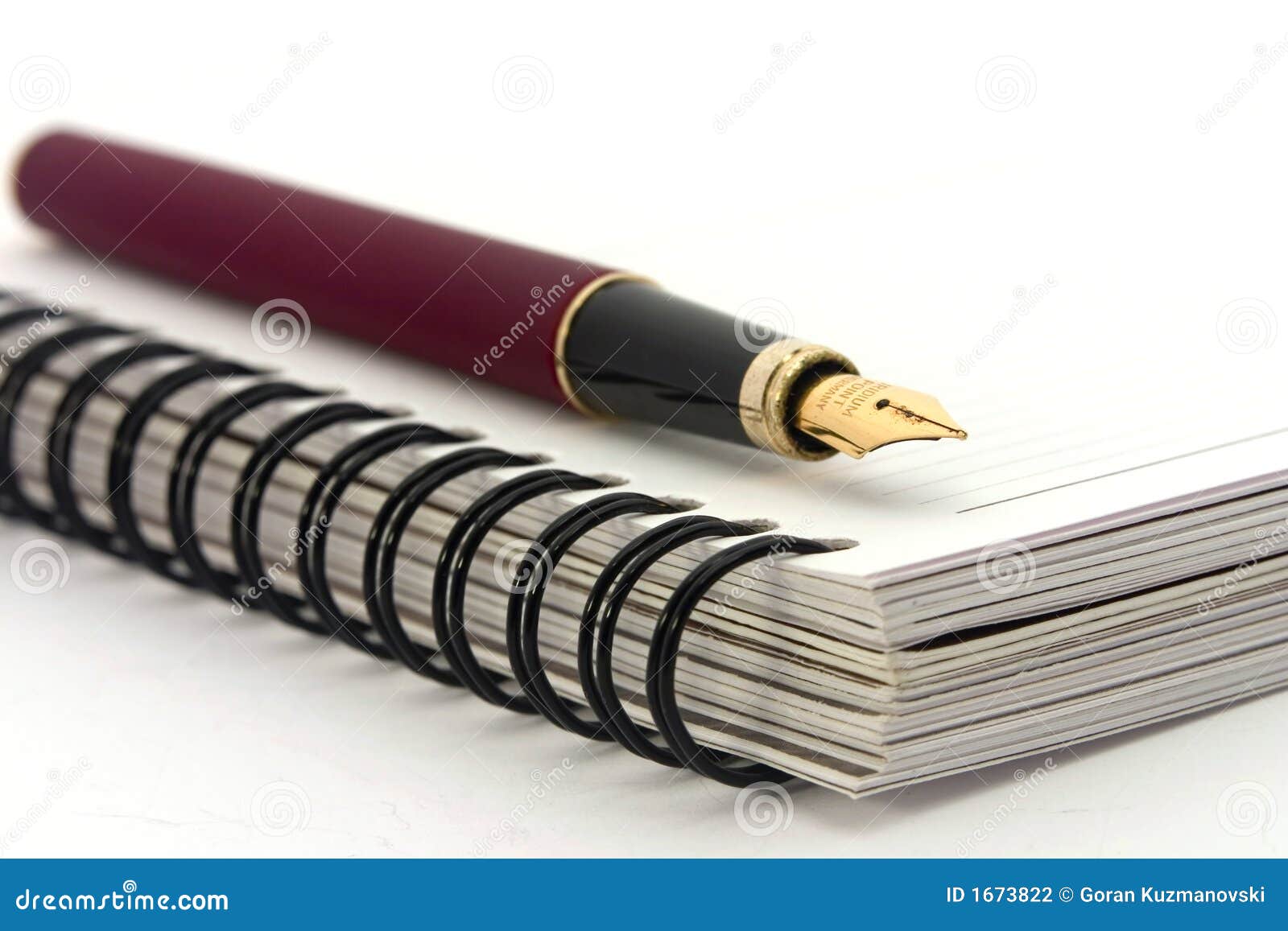 Notebook and fountain pen stock photo. Image of memory - 1673822