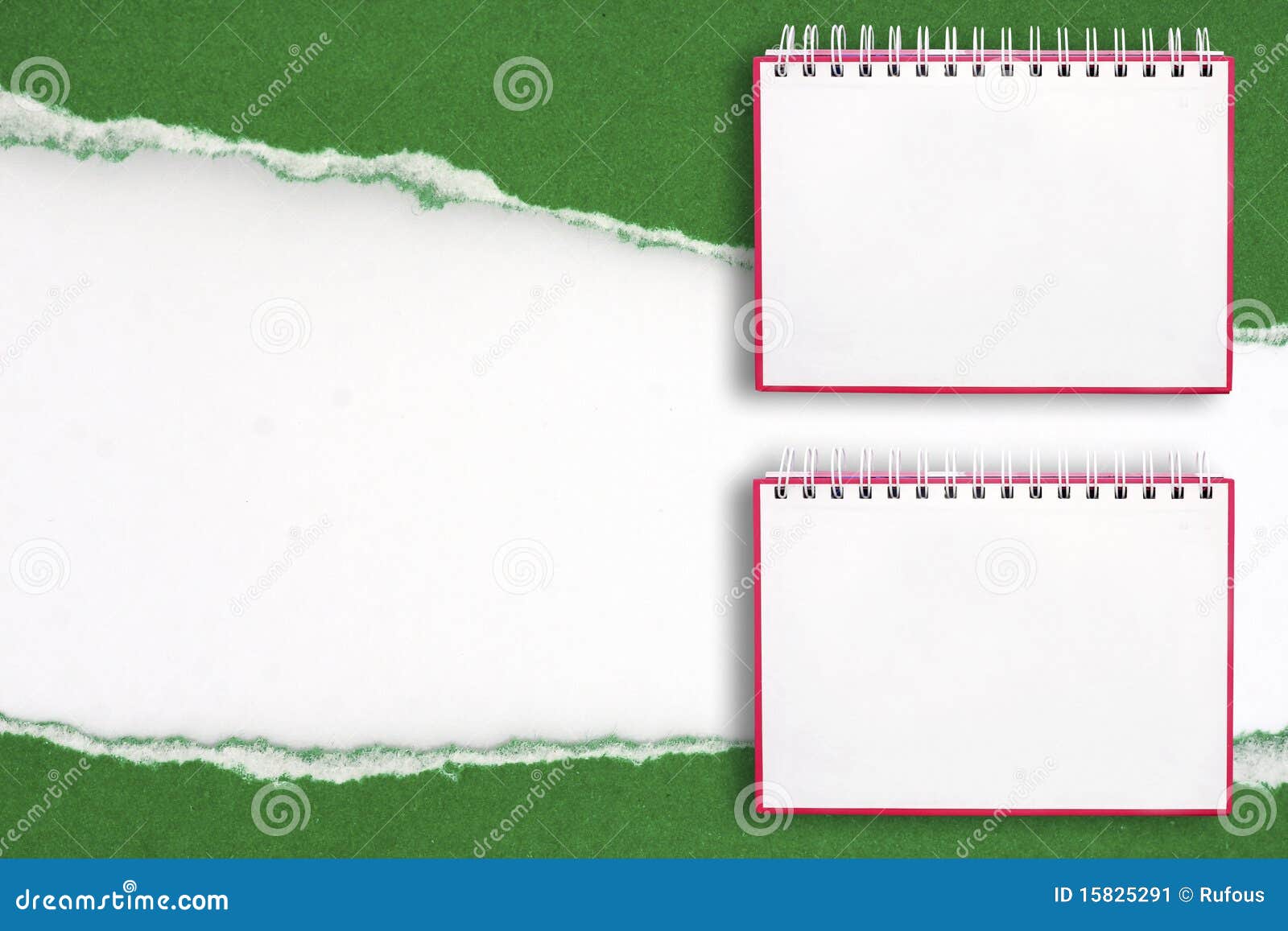 Notebook Frame on a White Background Stock Image - Image of office ...