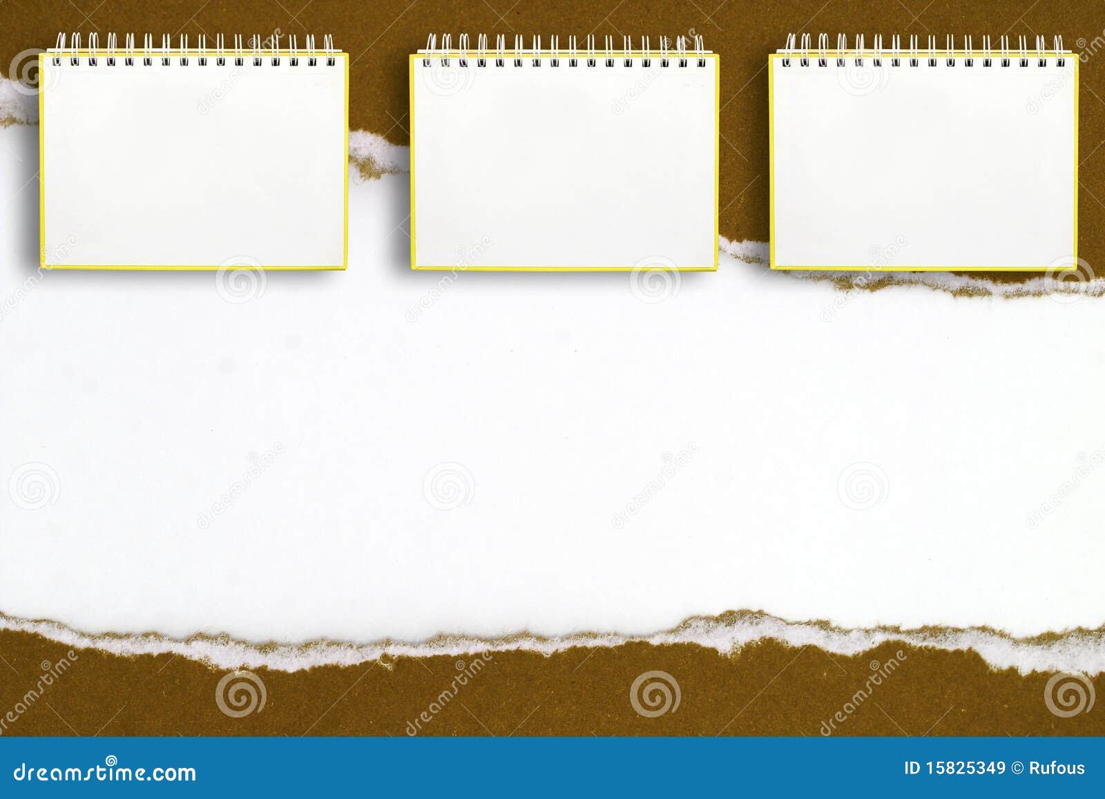 Notebook Frame on a White Background Stock Image - Image of document ...