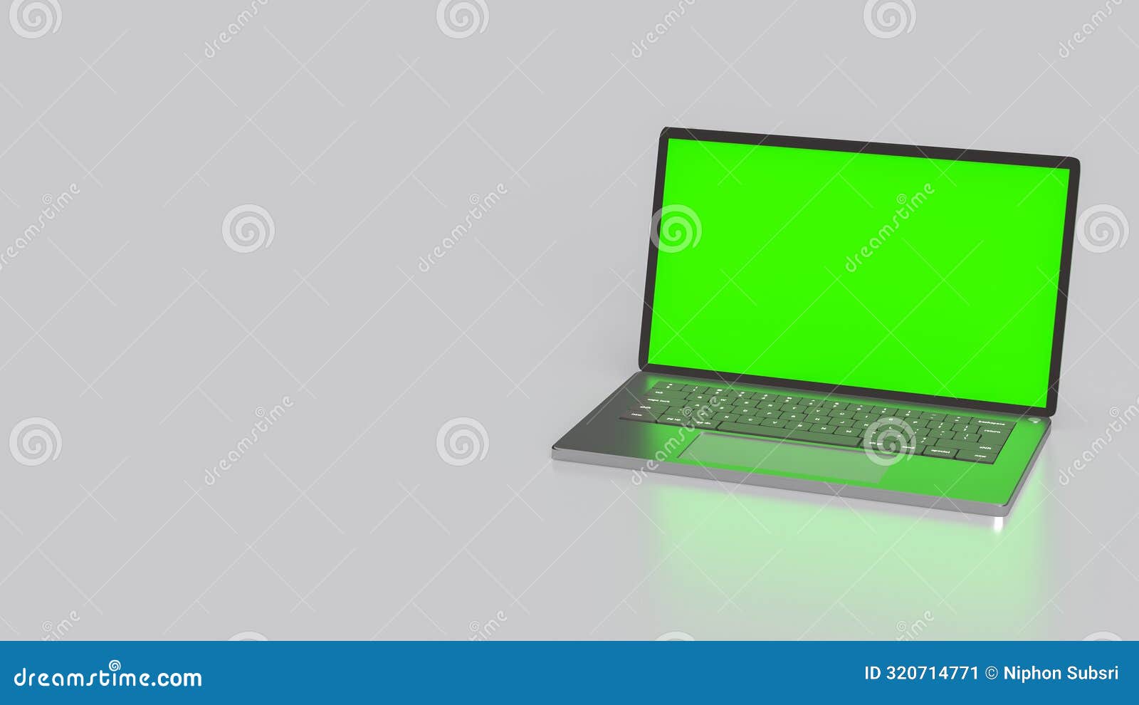 The Notebook Green Screen for Present Concept 3d Rendering Stock ...