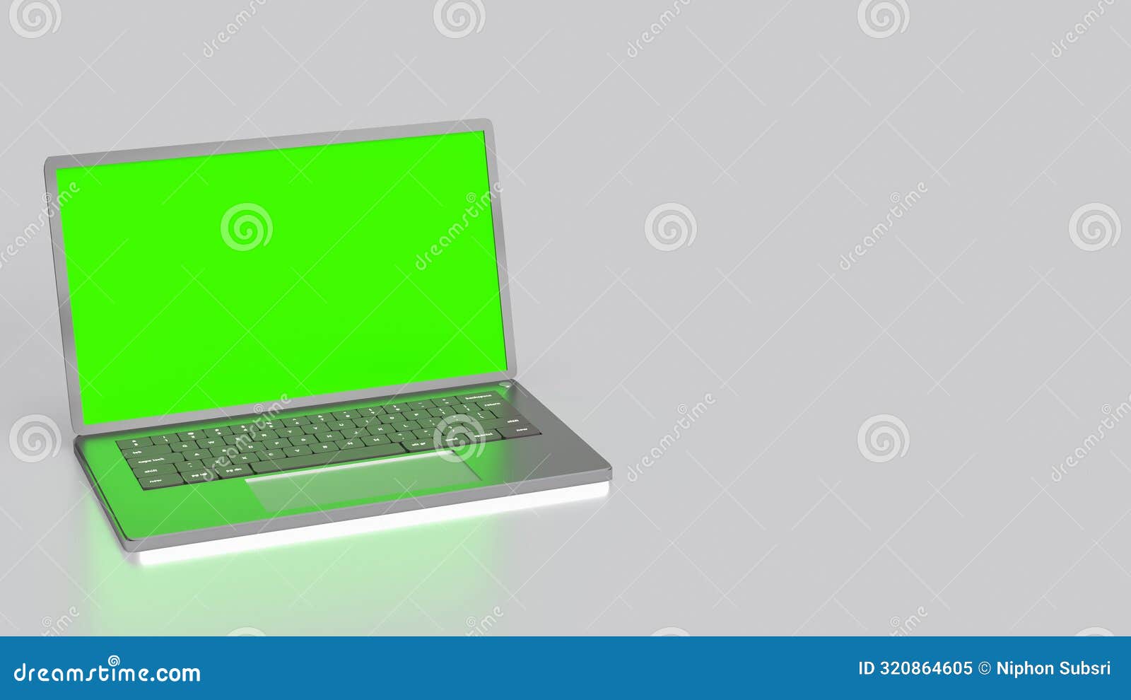 The Notebook Green Screen for Present Concept 3d Rendering Stock ...