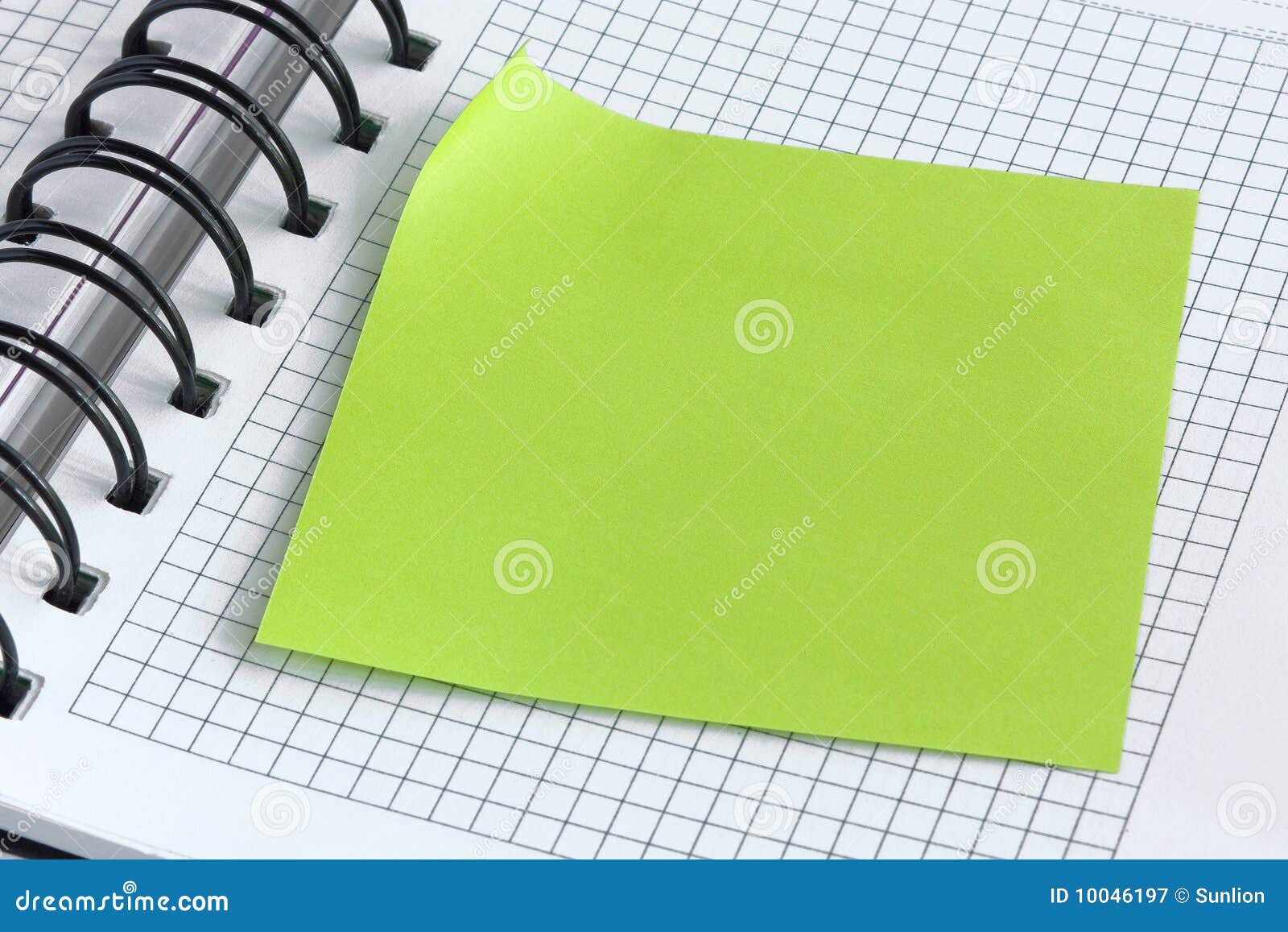 Notebook and green sticker stock image. Image of diary - 10046197