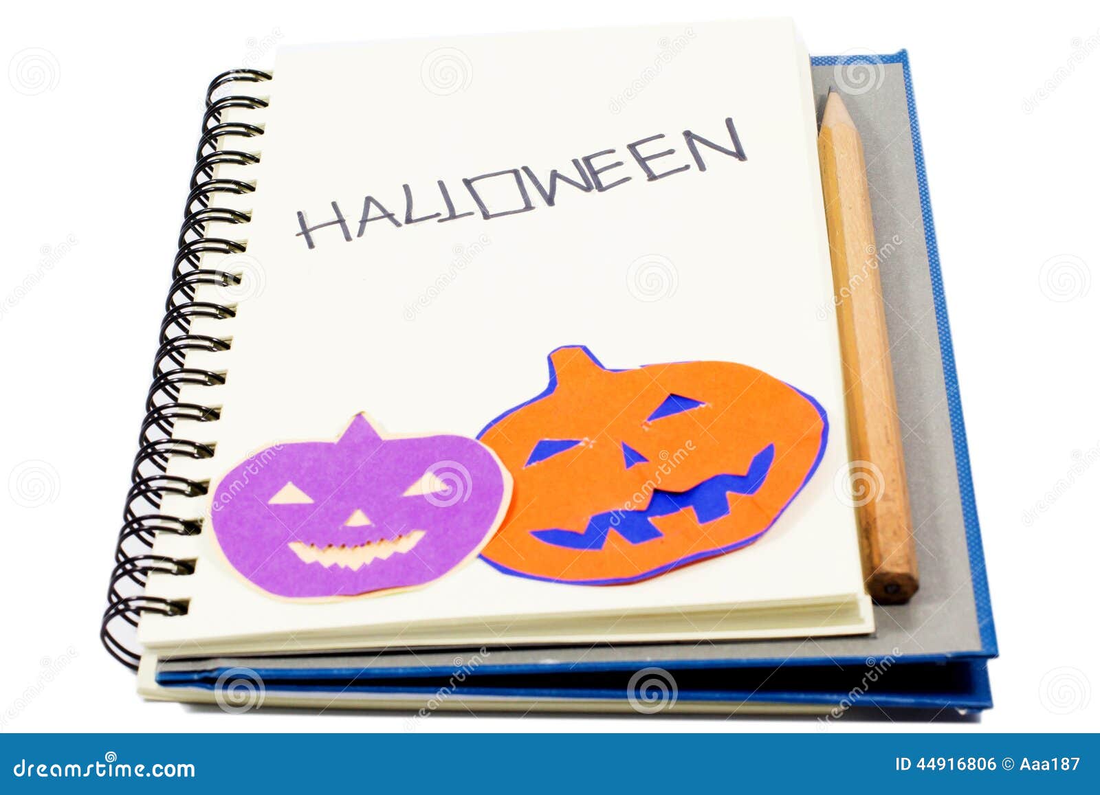 Notebook and Halloween stock photo. Image of notepaper - 44916806