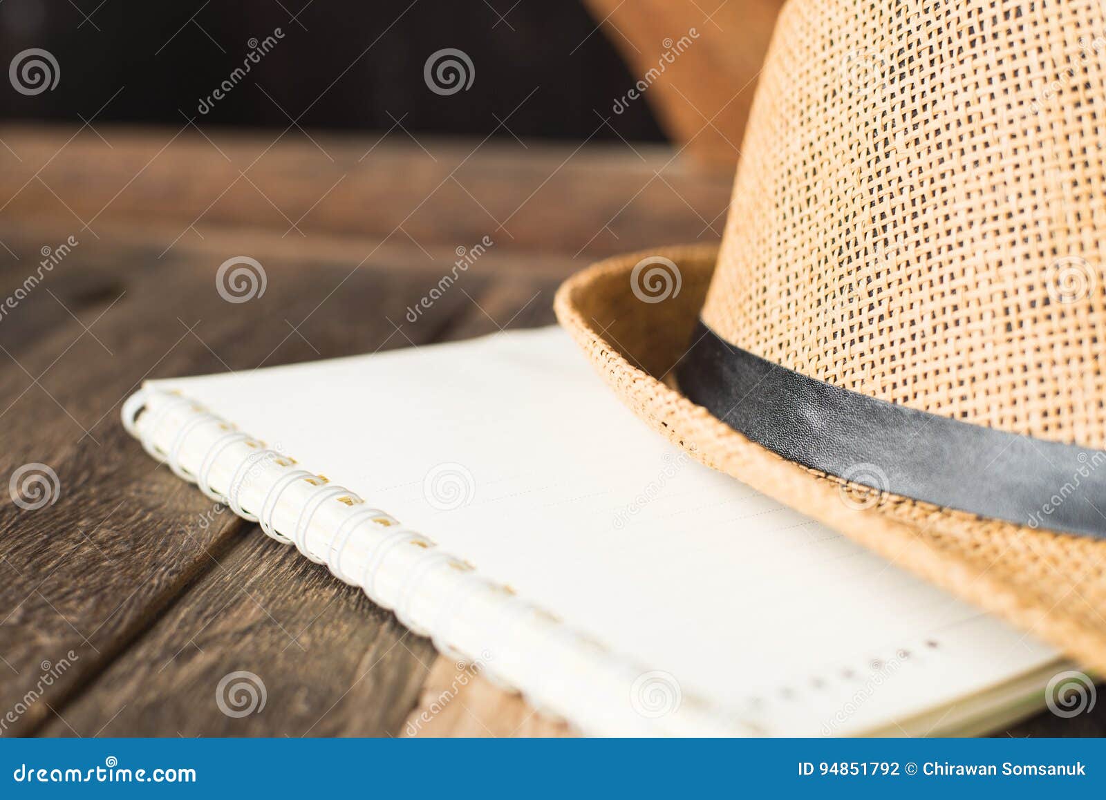 Notebook with Hat in Writing Stock Photo - Image of branch, concept ...