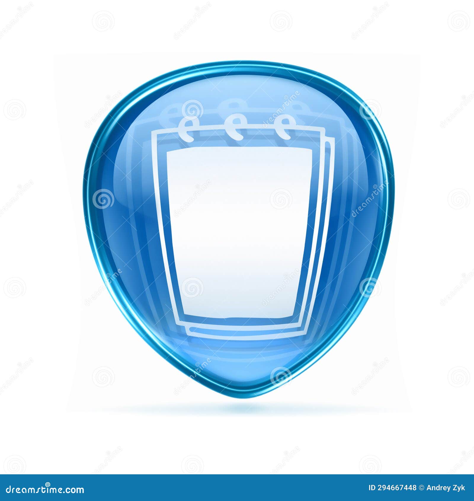 Notebook icon blue. stock illustration. Illustration of internet ...