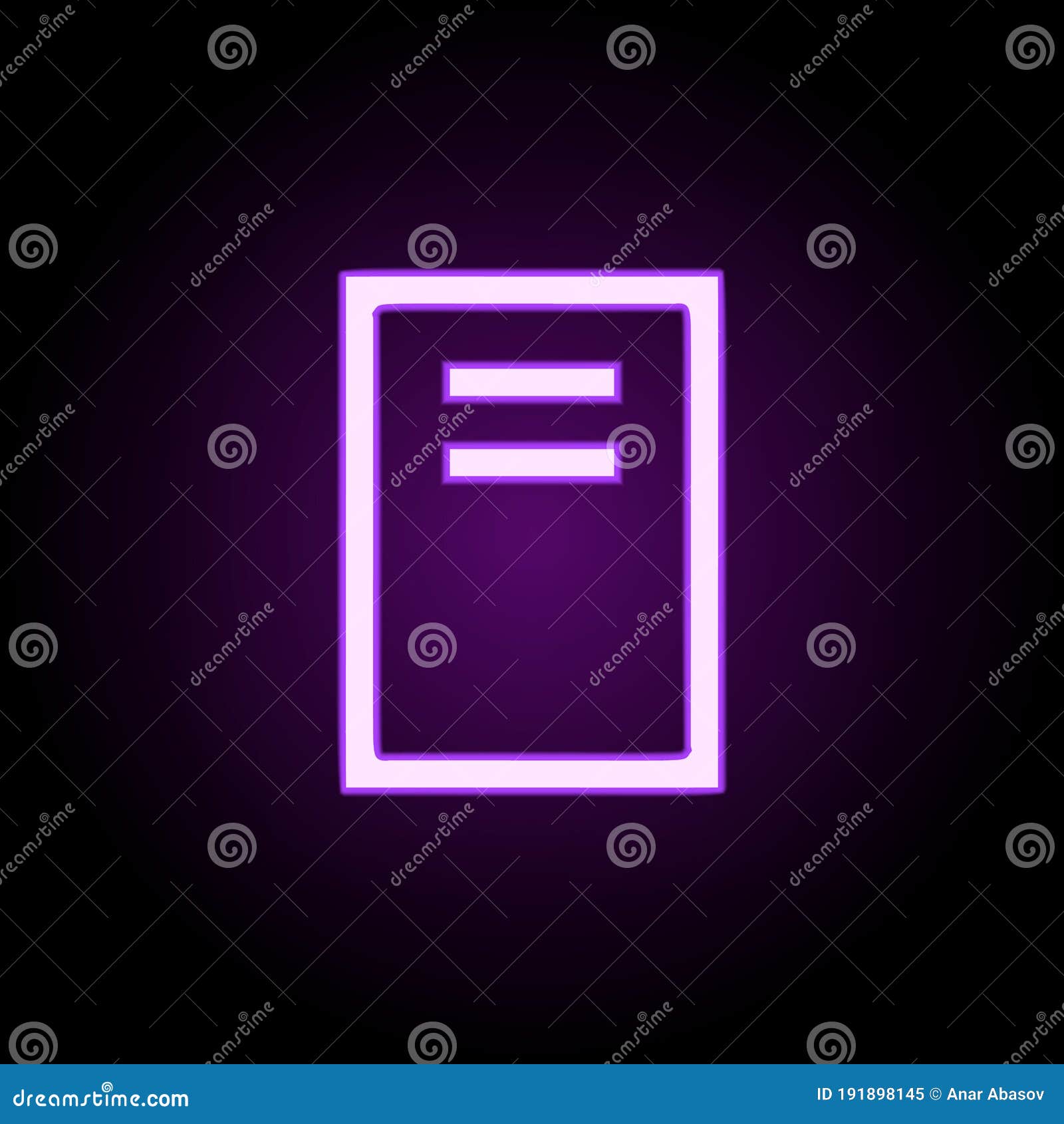Notebook Icon. Elements of Web in Neon Style Icons Stock Illustration ...