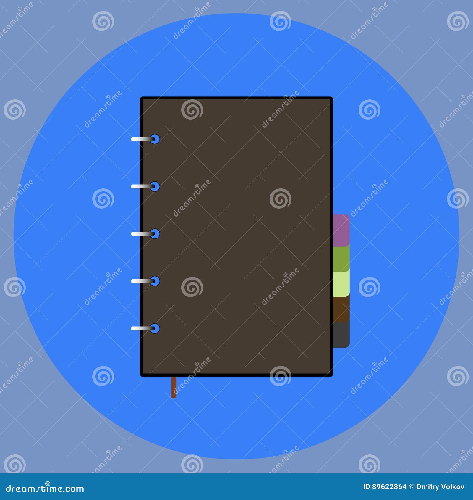 Notebook icon stock vector. Illustration of office, book - 89622864