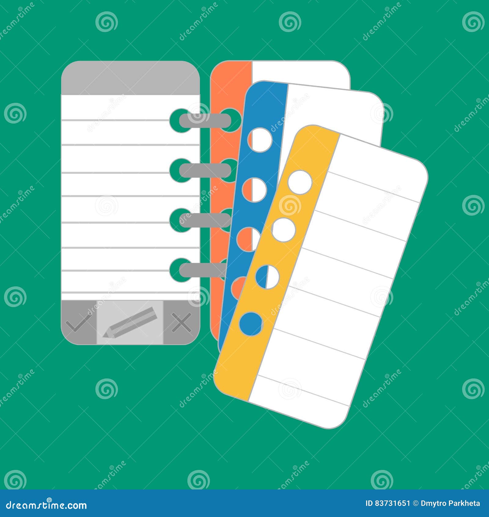 Notebook icon stock vector. Illustration of blank, note - 83731651