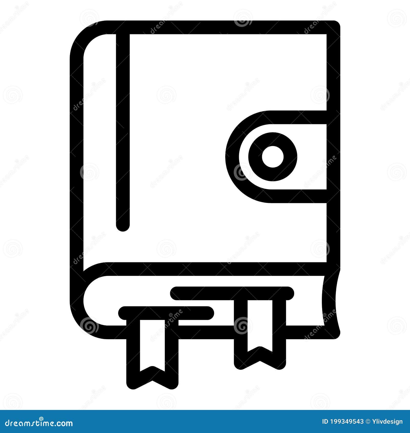 Notebook Icon, Outline Style Stock Vector - Illustration of office ...