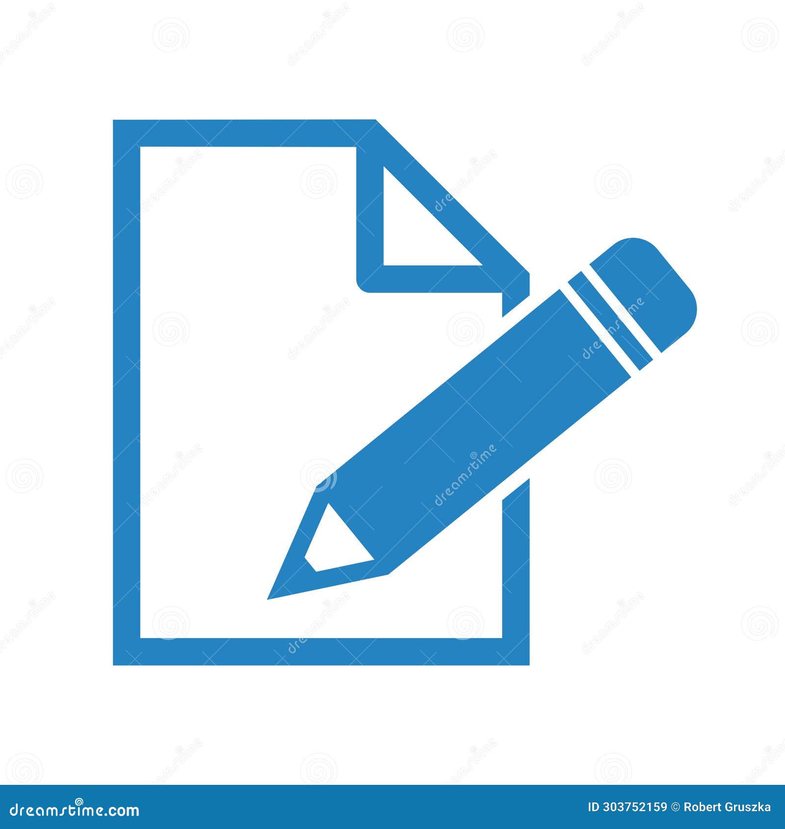 Notebook icon with pen stock vector. Illustration of icon - 303752159