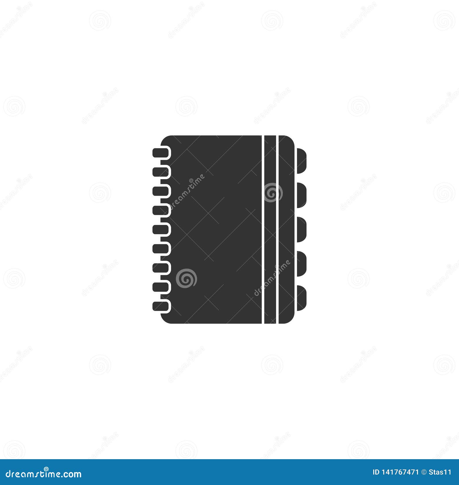 Notebook Icon in Simple Design. Vector Illustration Stock Vector ...