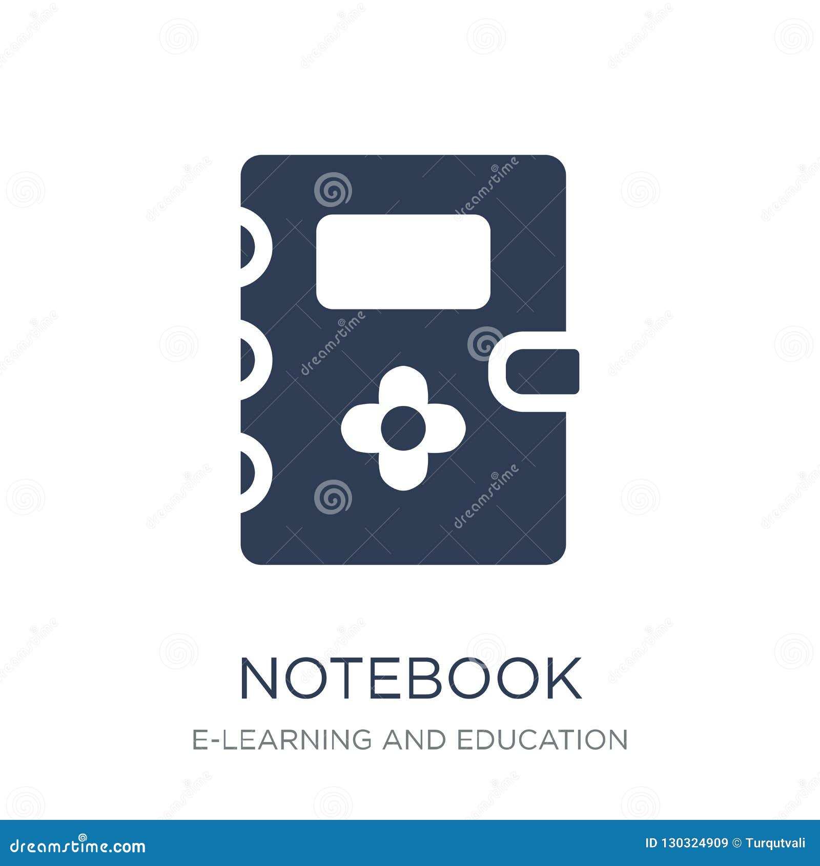 Notebook Icon. Trendy Flat Vector Notebook Icon on White Background ...