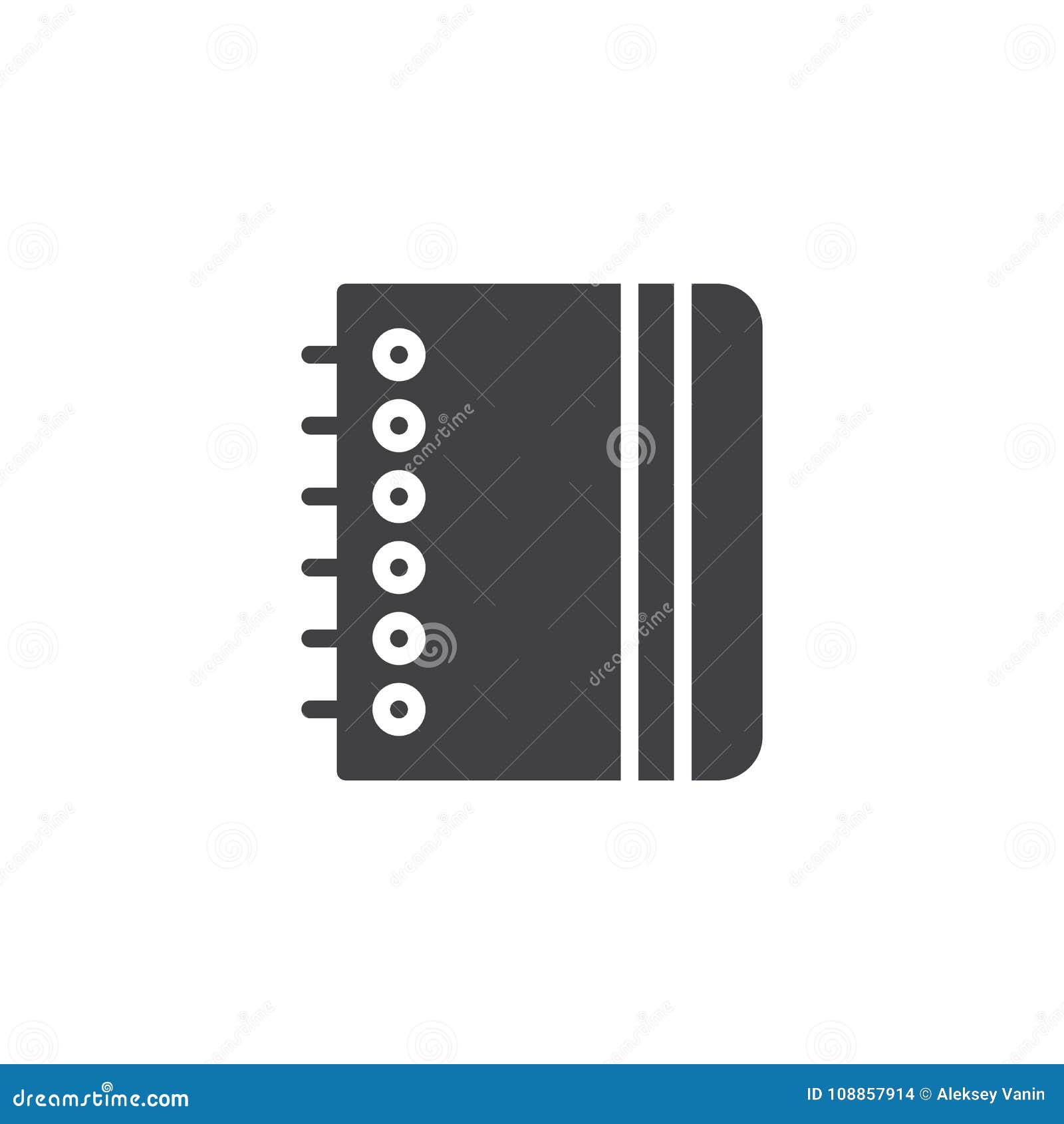 Notebook icon vector stock vector. Illustration of graphics - 108857914
