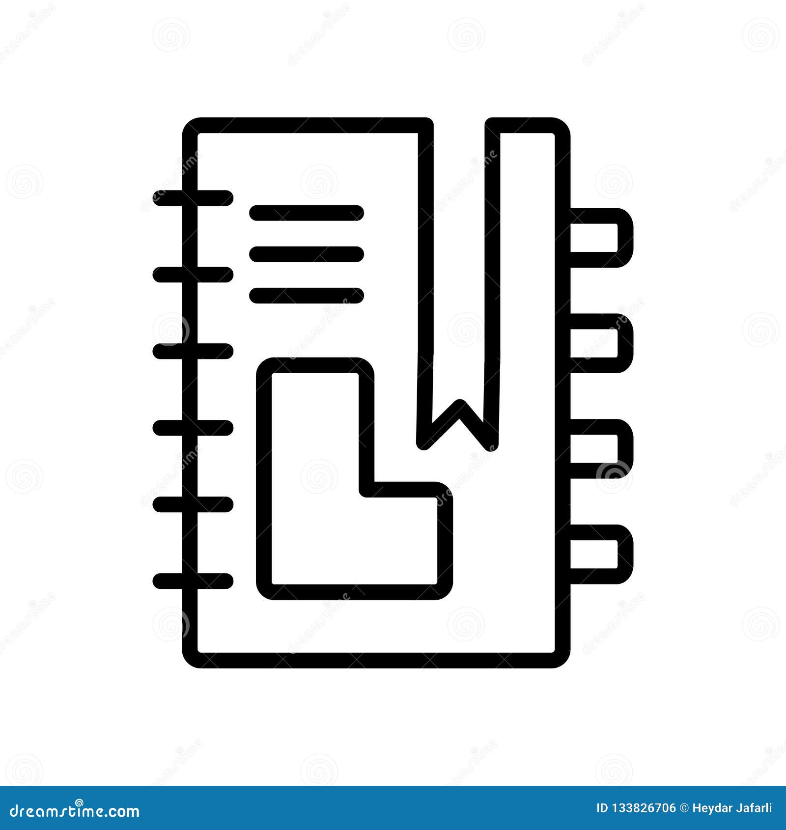 Notebook Icon Vector Isolated On White Background, Notebook Sign Stock ...