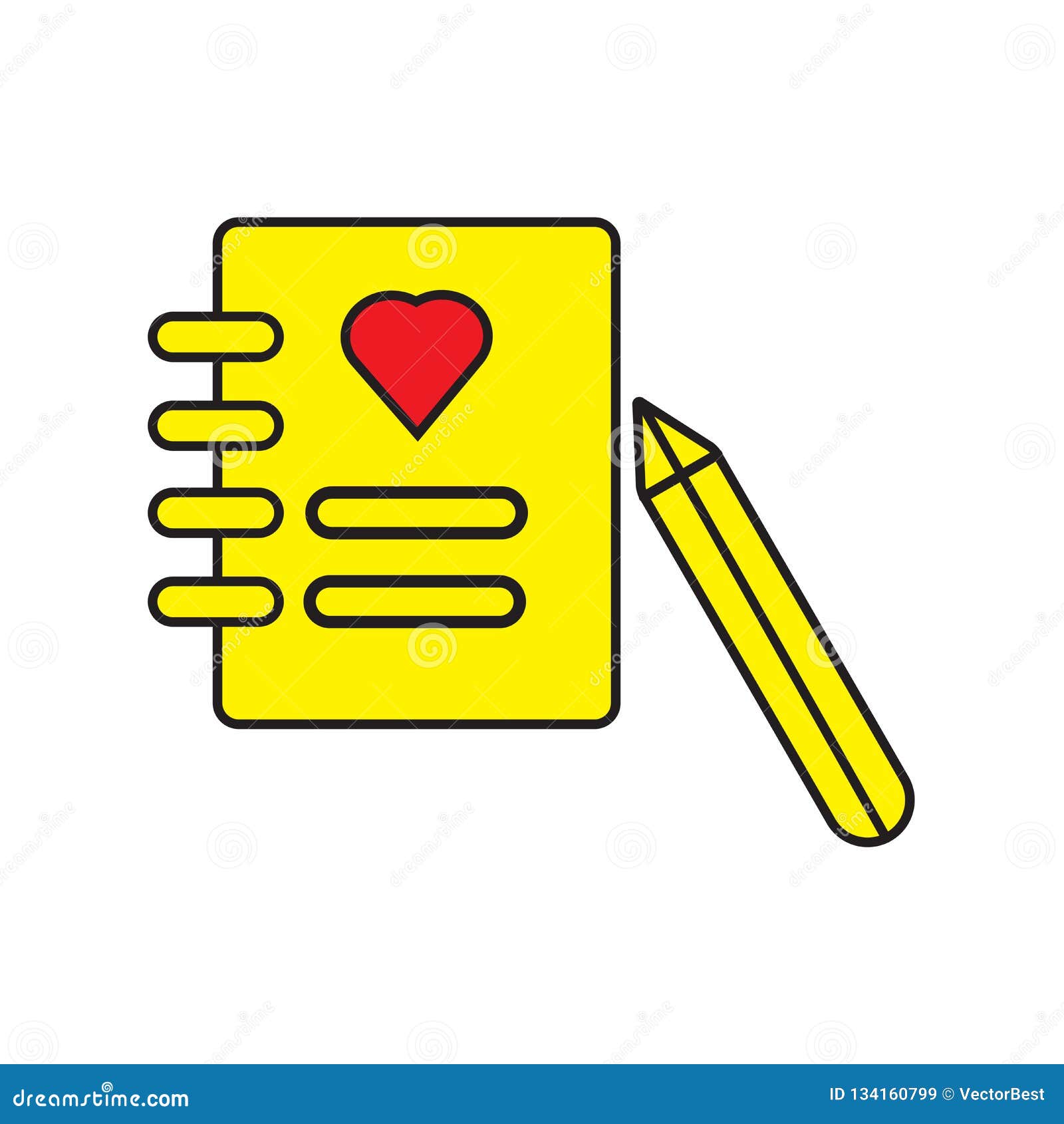 Notebook Icon Vector Sign and Symbol Isolated on White Background Stock ...