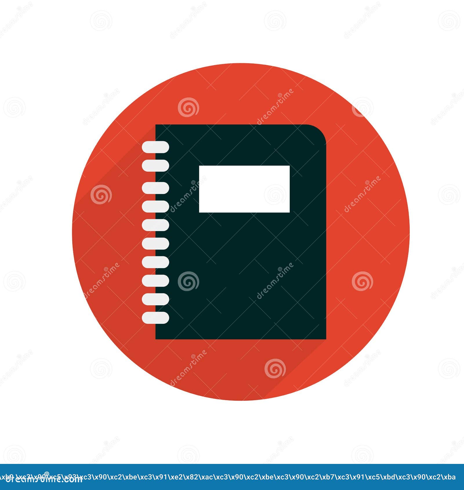 Notebook Icon on a White Background, Vector Illustration Stock Vector ...