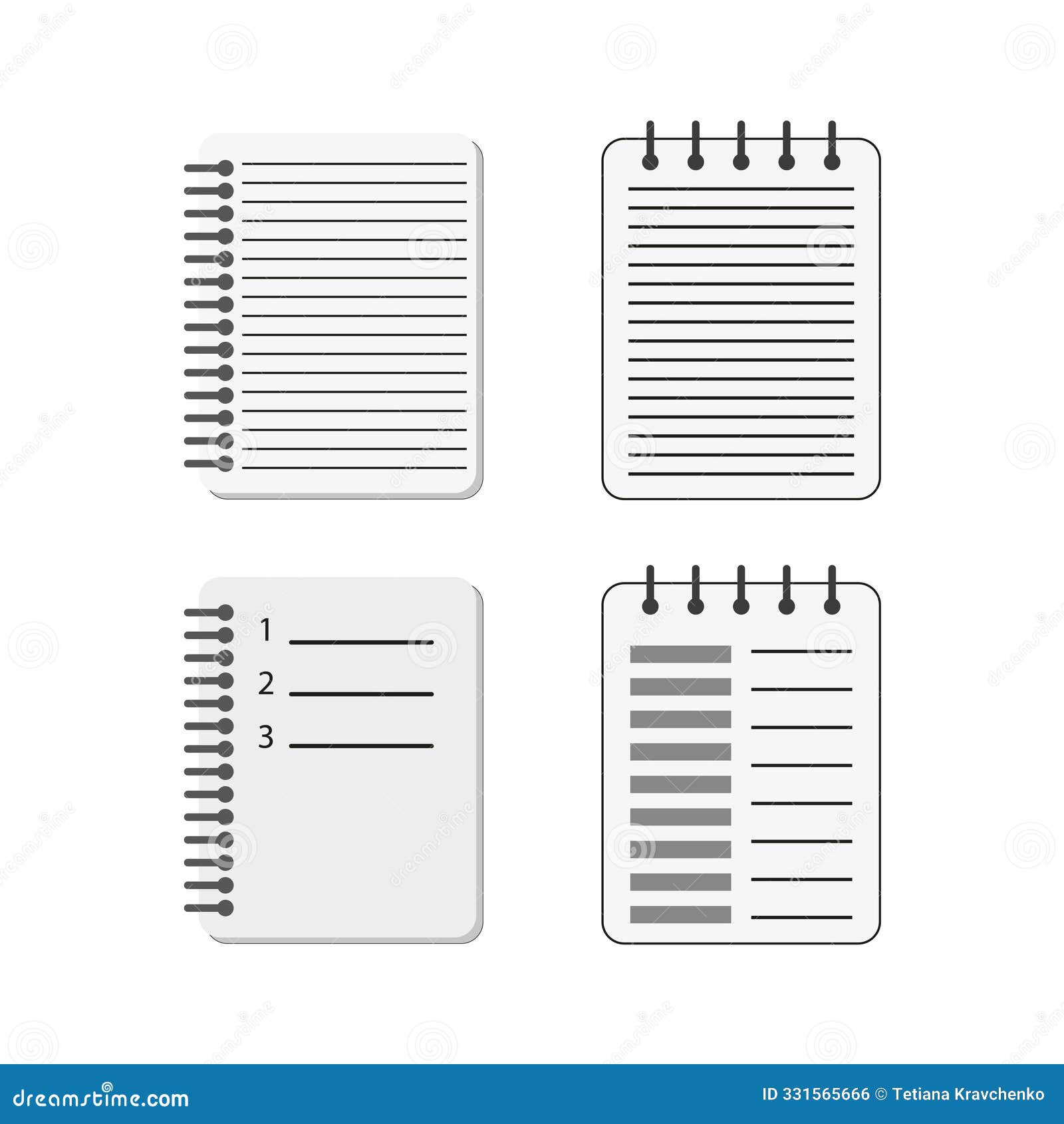 Notebook Icons Template Daily Planner Stock Image | CartoonDealer.com ...