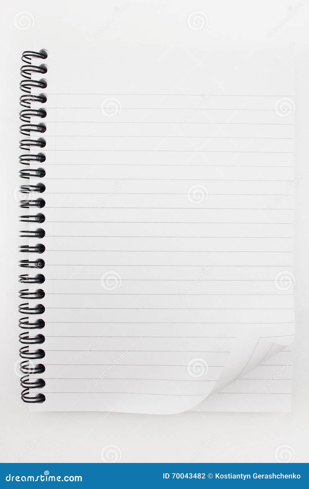 Notebook Isolated on White Background Stock Photo - Image of office ...