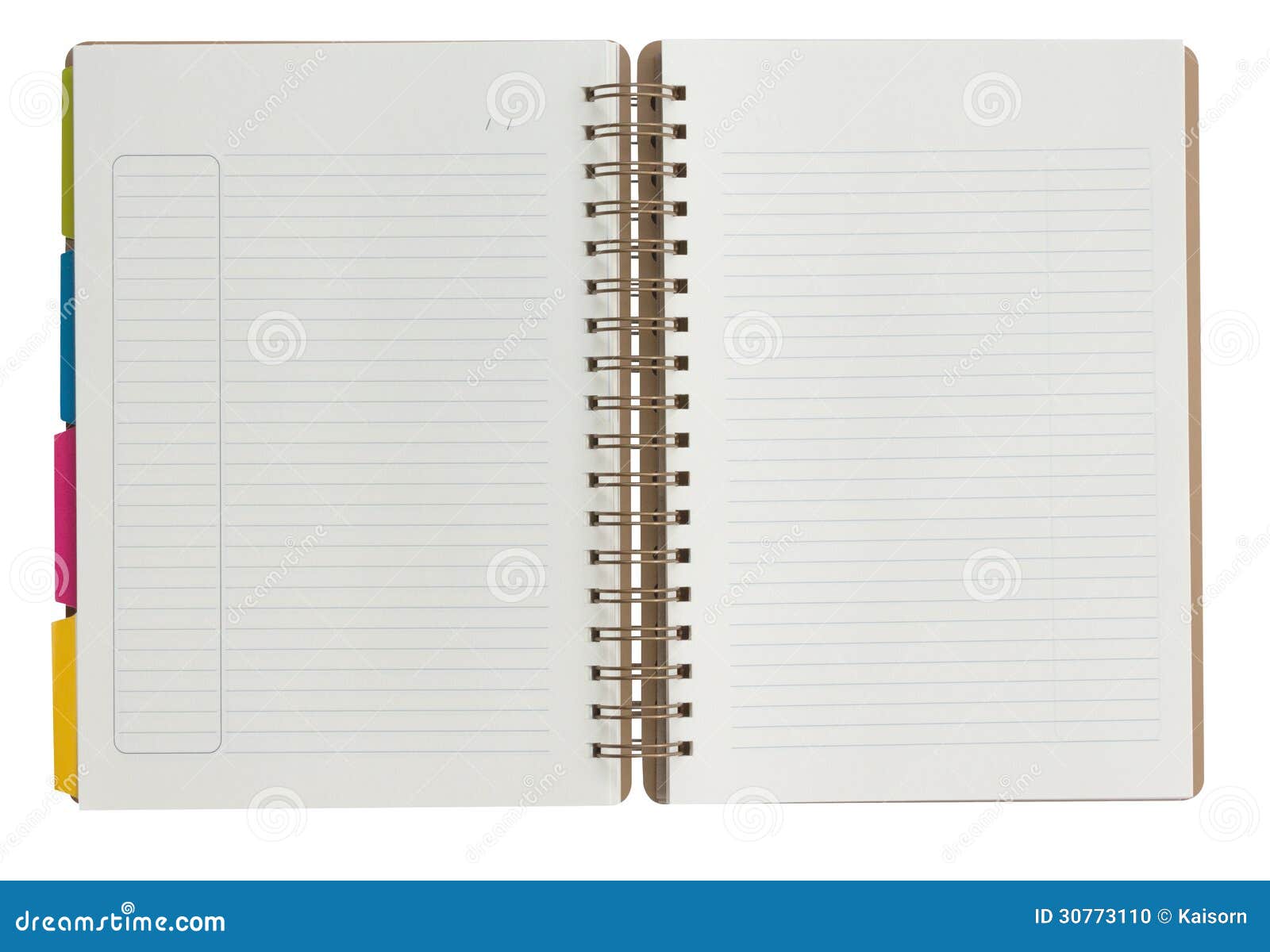 Notebook Isolated on the White Background. Stock Photo - Image of ...