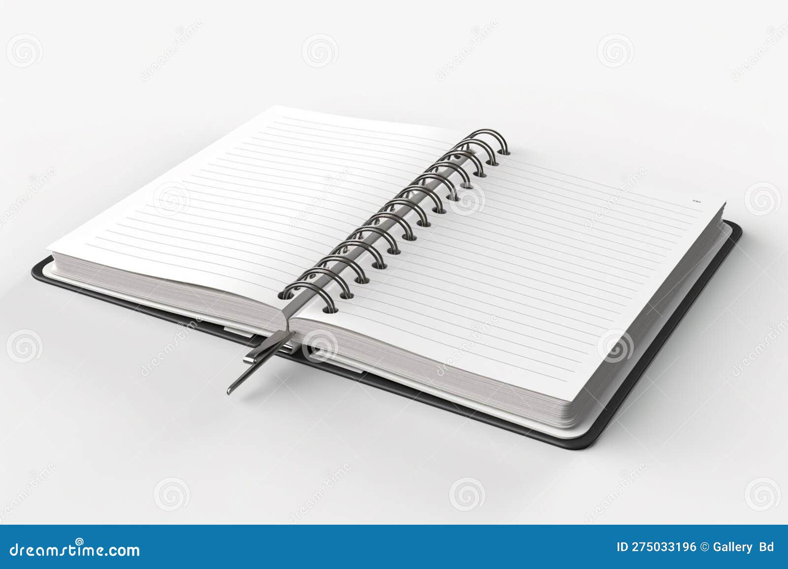 Notebook Isolated on a White Background. 3d Render Illustration. Stock ...