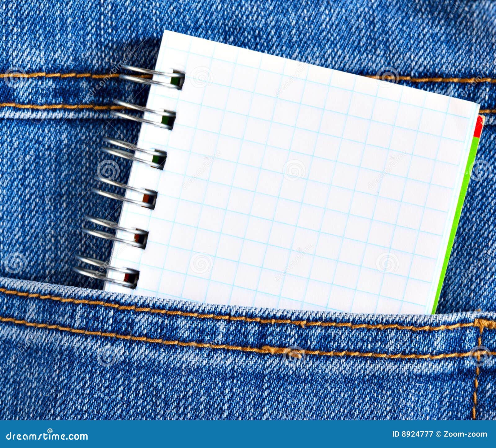 Notebook in jeans poket stock image. Image of remember - 8924777