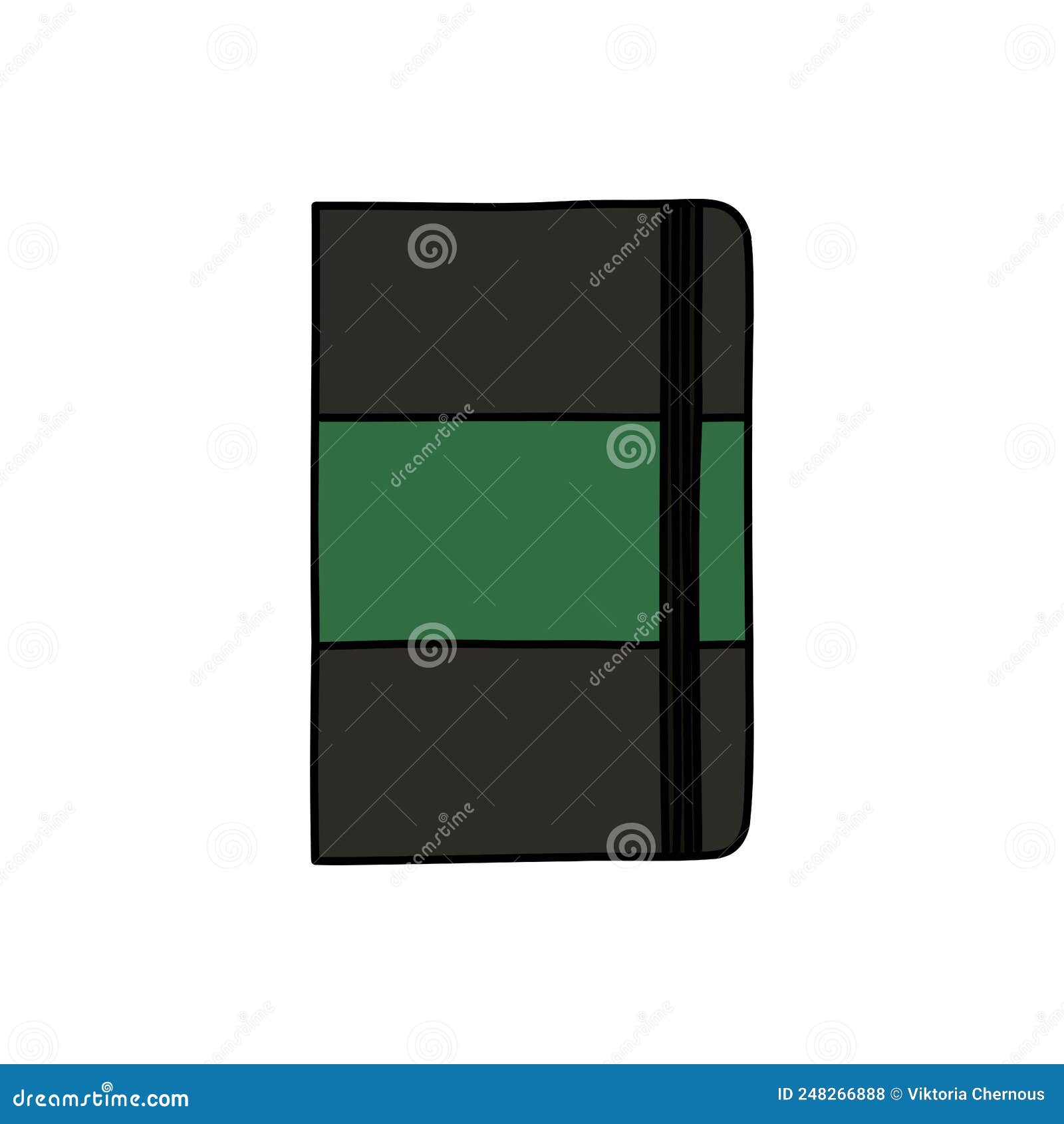 Notebook Journal Doodle Icon, Vector Color Line Illustration Stock ...